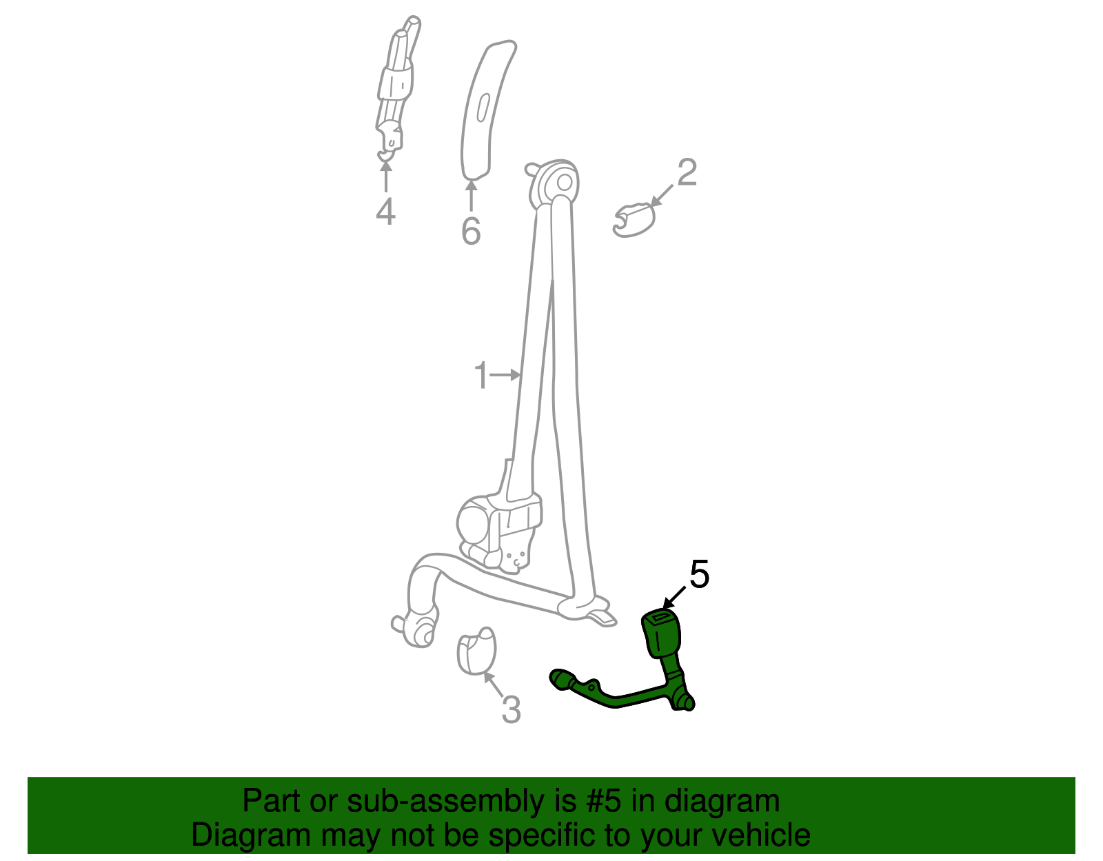 2001-2004 Toyota Seat Belt Receptacle - PASSENGER SIDE 73230-0C050-E0 | Olathe Toyota