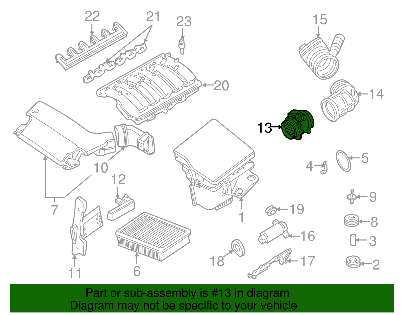 13627567451 - 2001-2006 BMW Mass Air Flow Sensor (13-62-7-567-451 ...