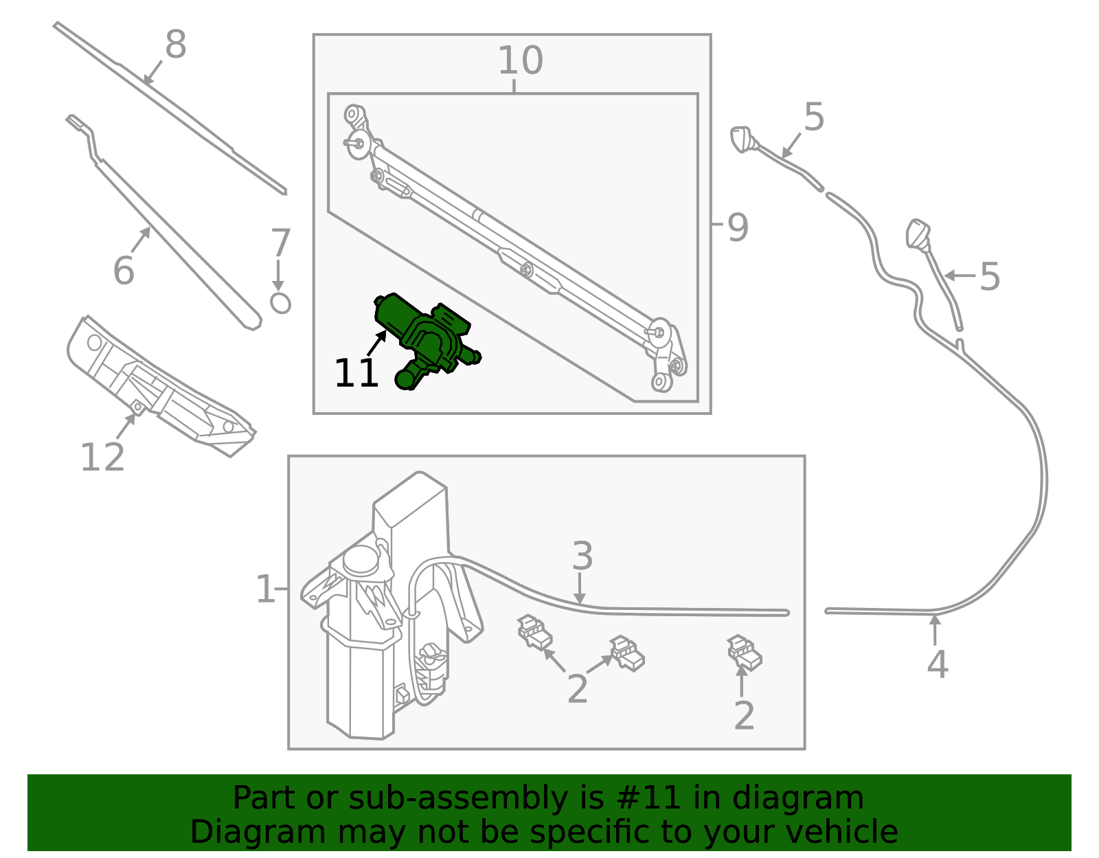 28810-1PA0A - Wiper Motor - 2012-2021 Nissan | Nissan OEM Parts Direct