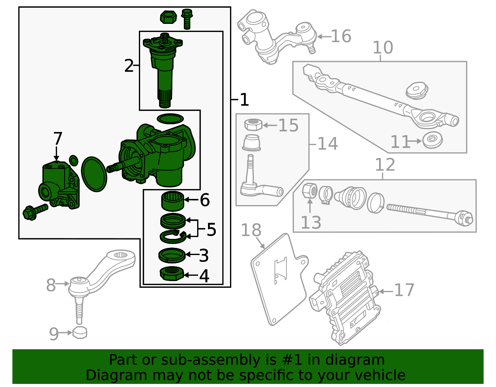 2016-2025 GM (Replaces 86802099) Steering Gear 85734721 GM ...