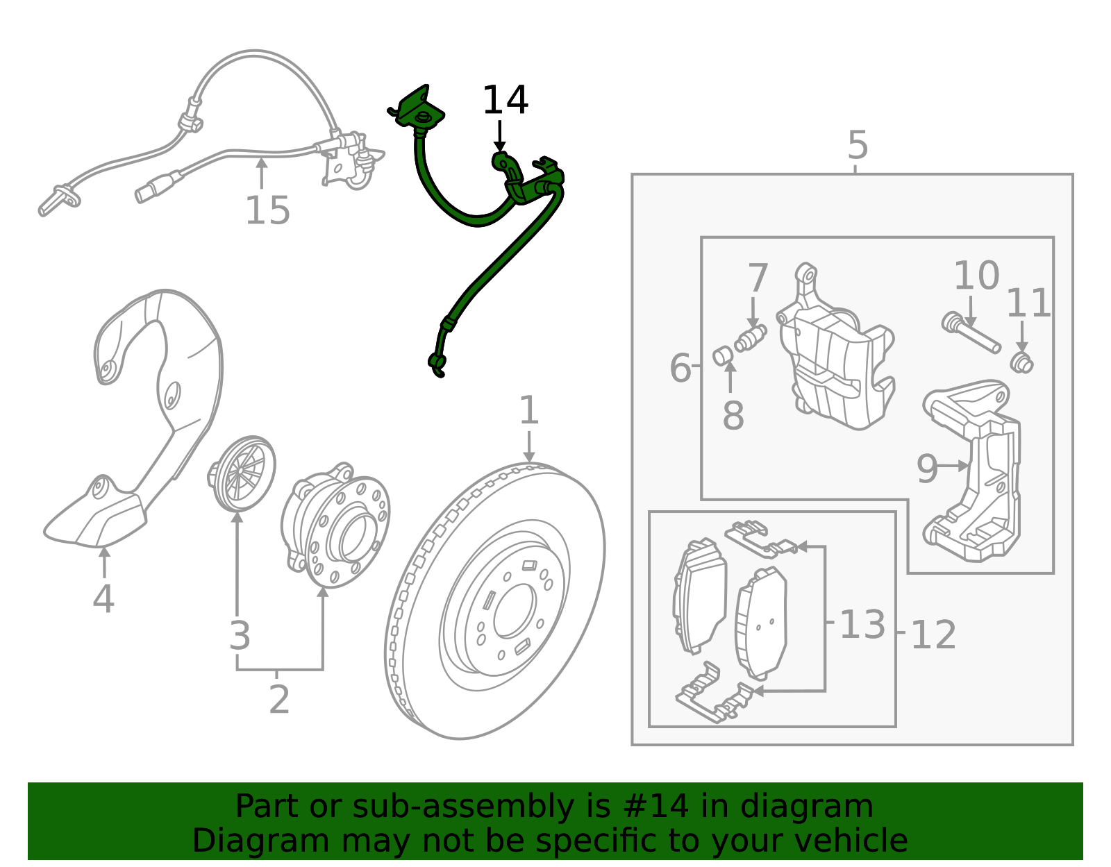 58731-CV000 - Brake Hose 2022-2025 Kia EV6 | Kia.Parts Store