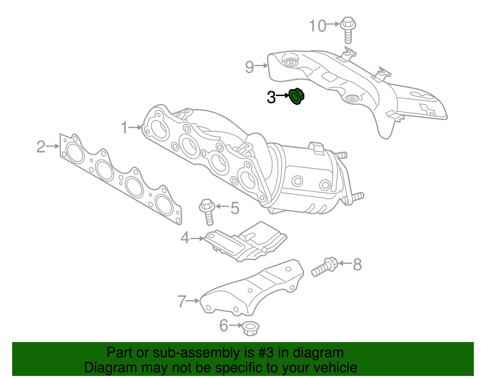 Genuine Mnfd W/Converter Nut for 2012-2025 Hyundai | Part# 10226-08007 ...