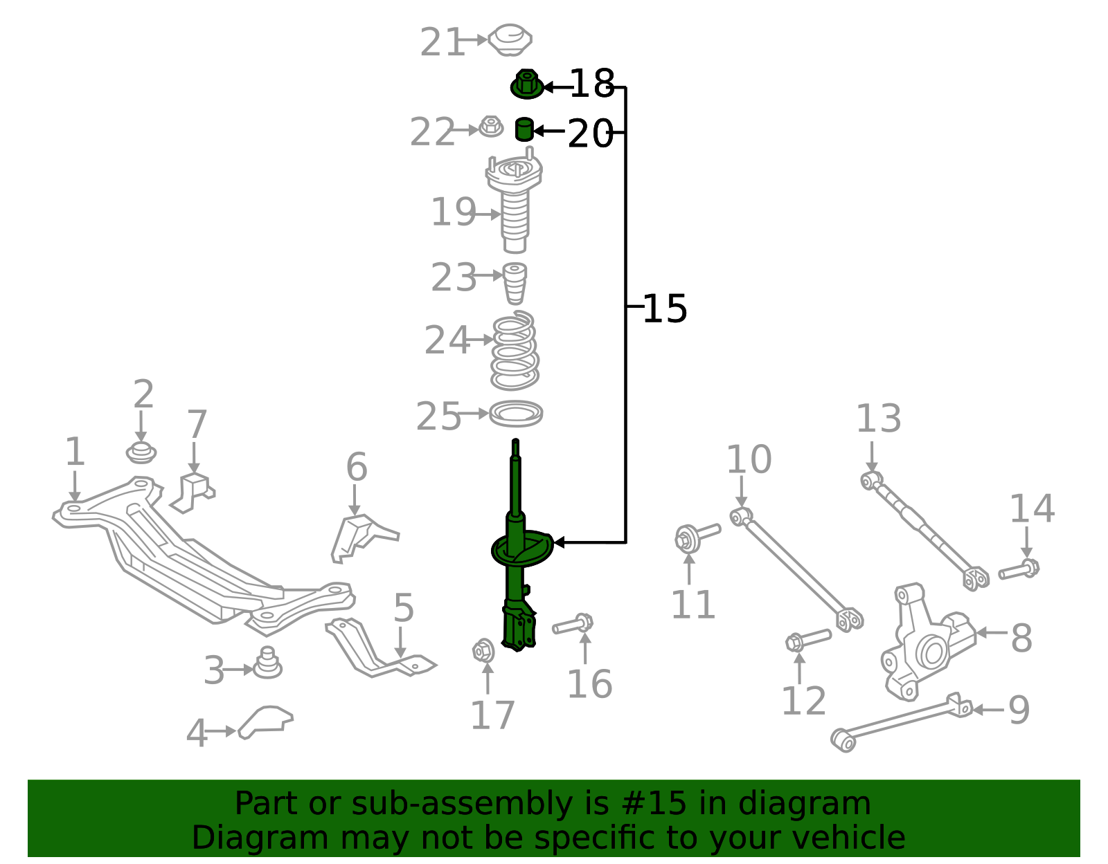 OEM Strut,Absorber Assembly Shock Part # 48530-80527 | Modern Toyota Parts