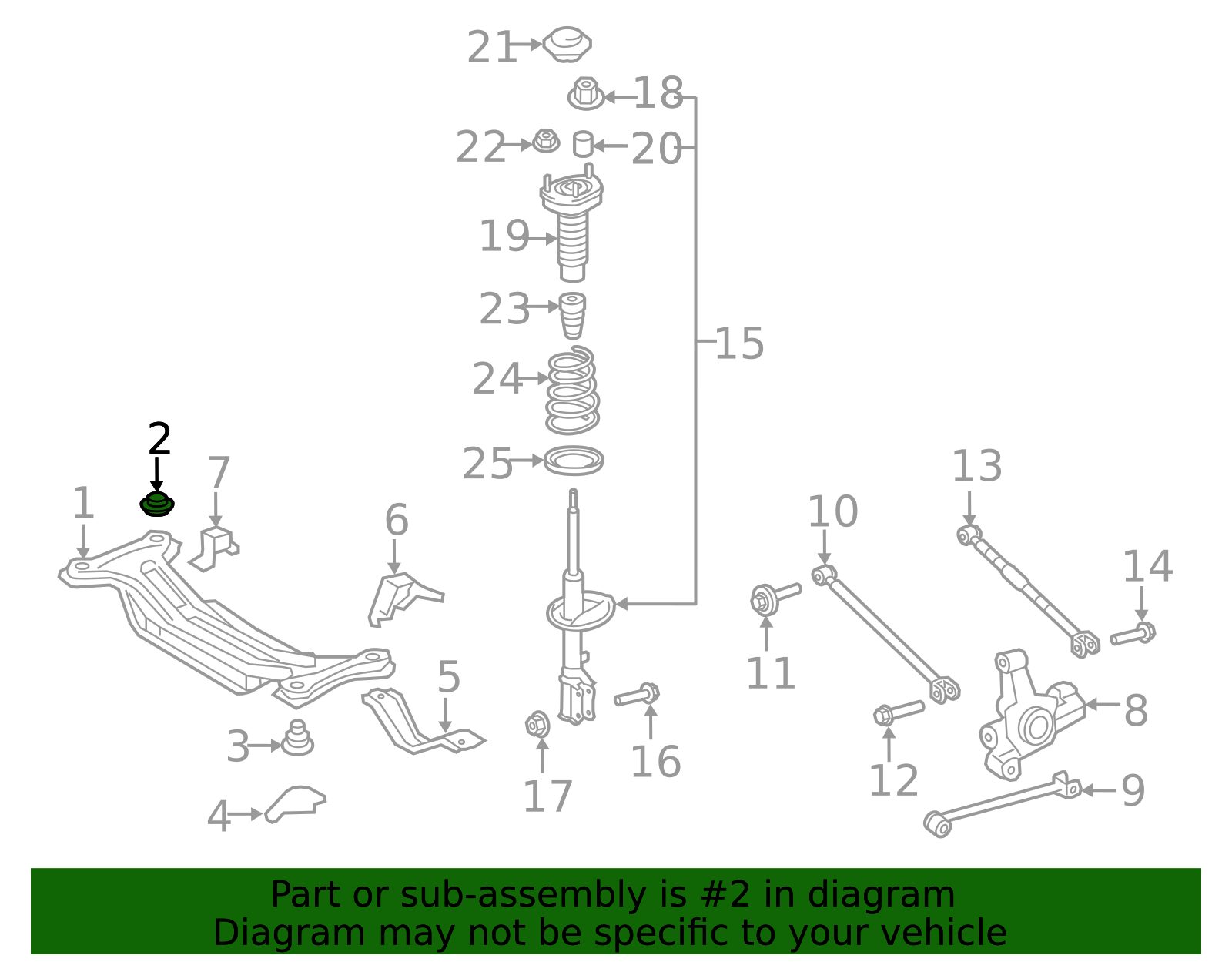 52281-33010 - Suspension Cross-Member Upper Insulator 2007-2011 Toyota ...