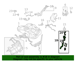 KLK1-13-35Z - Fuel Pump And Strainer Set - 1997-2002 Mazda Millenia ...