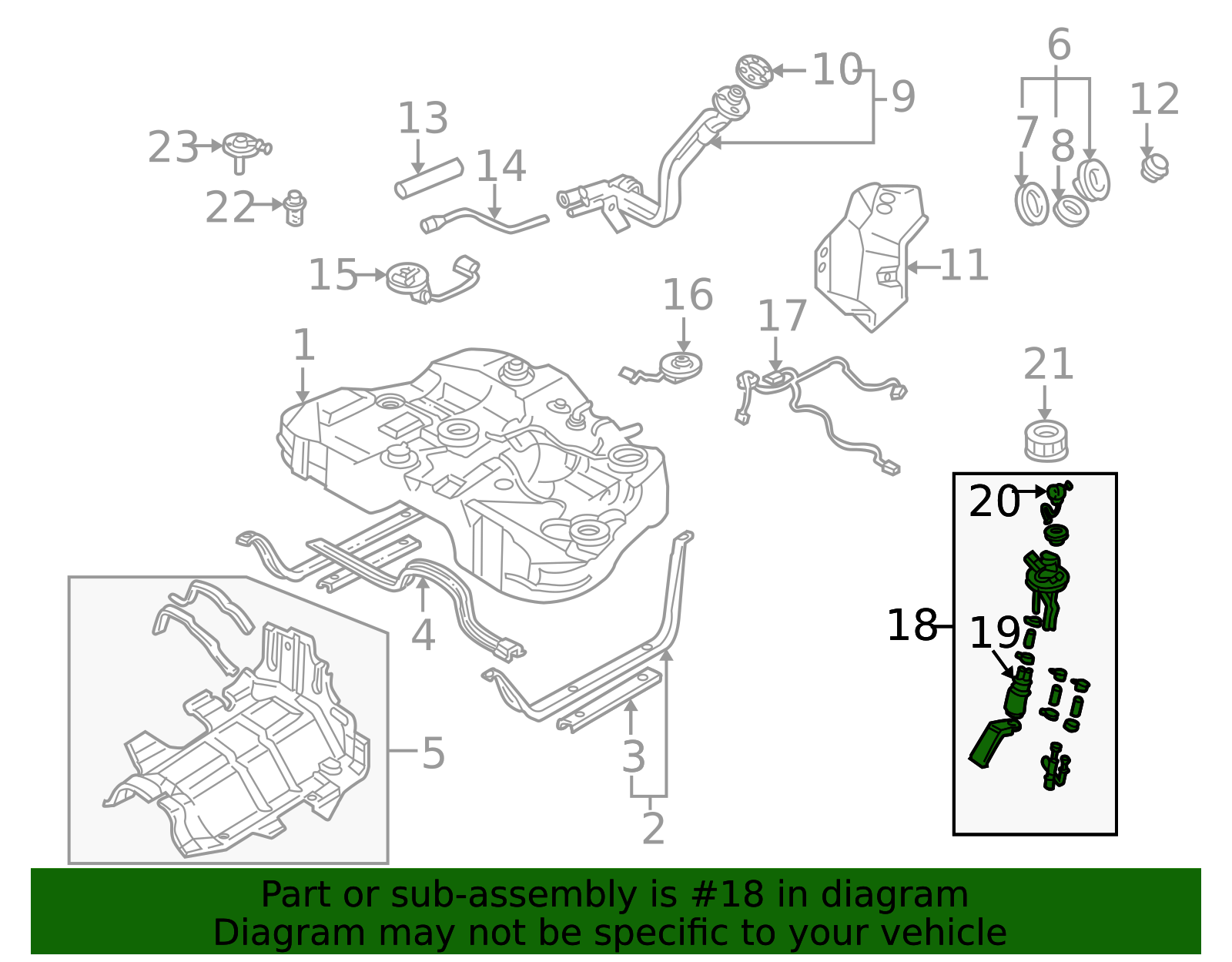 KLK1-13-35Z - Fuel Pump And Strainer Set - 1997-2002 Mazda Millenia ...