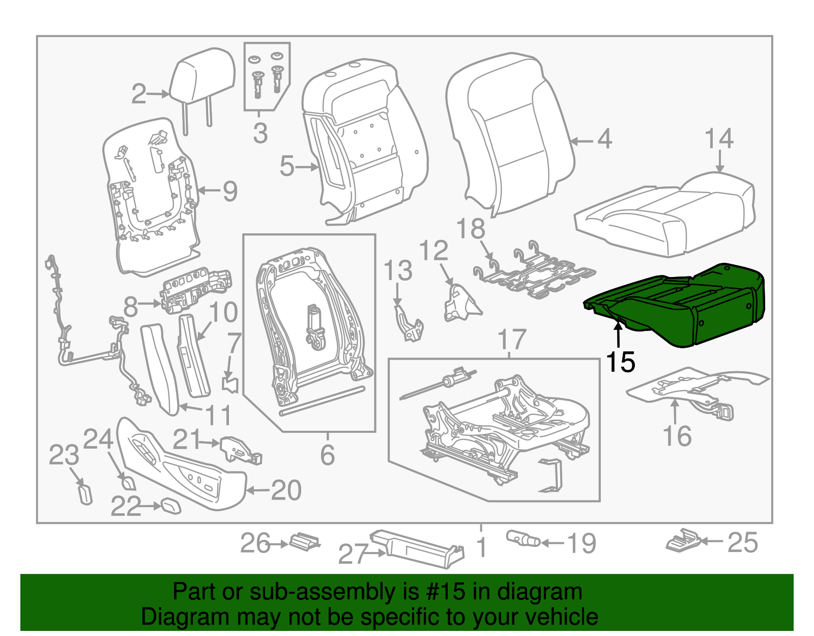 2015-2020 GM Air Bag Seat Sensor Mat 84381564 | Shop Matick Buick GMC