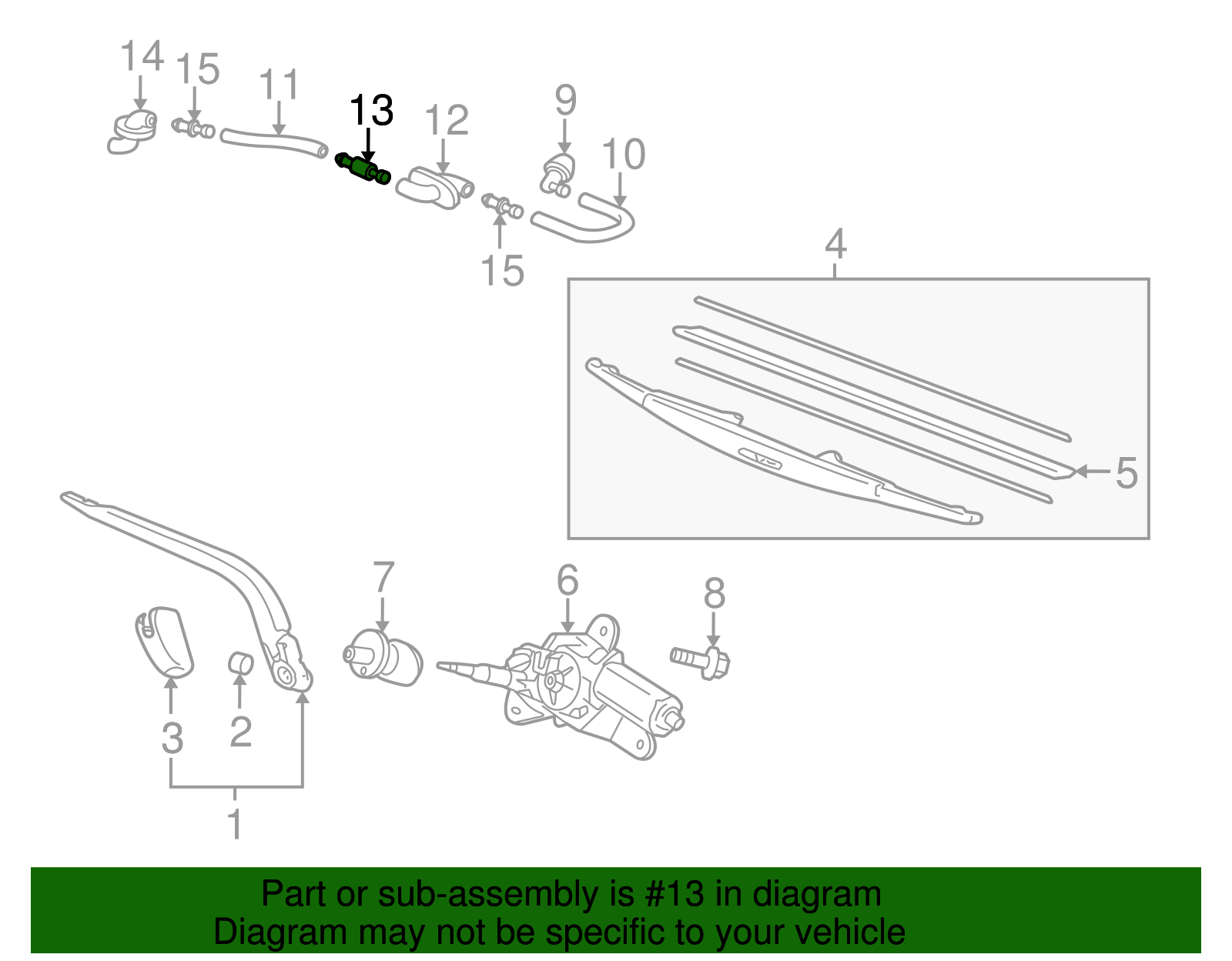 2009-2013 Honda Fit Washer Hose Valve 76815-SYA-J01 | Honda Factory Parts