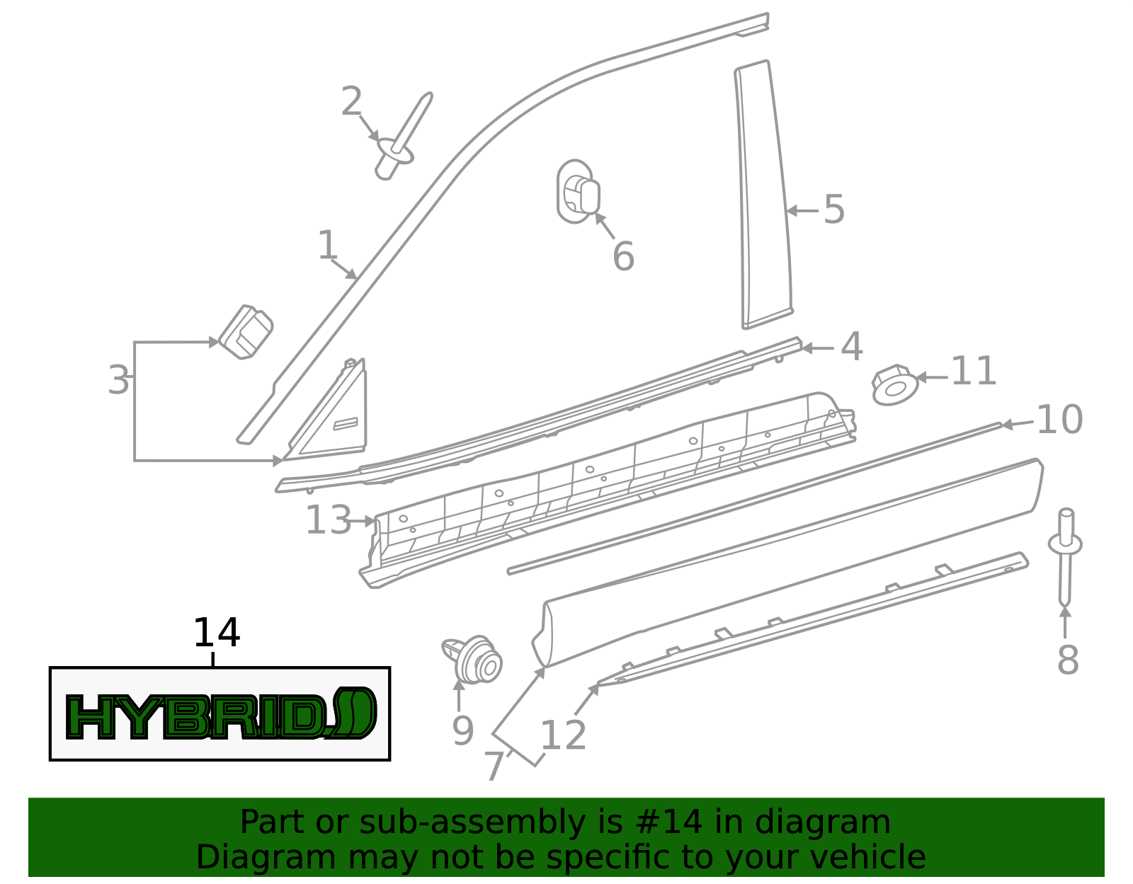 2020-2021 Toyota Highlander Nameplate 75428-0E050 | MotorMotor
