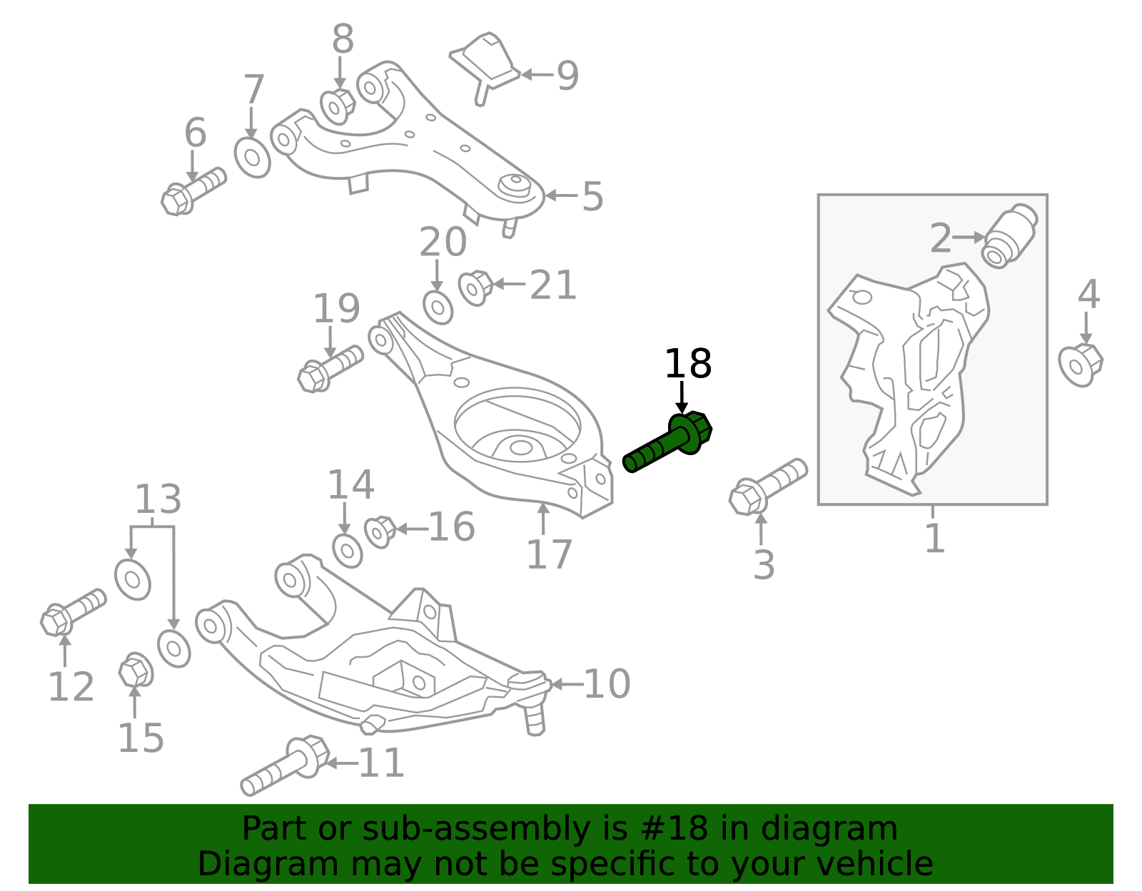 54459-1LA1A - Rear Lower Control Arm Bolt 2011-2025 Nissan | Official ...