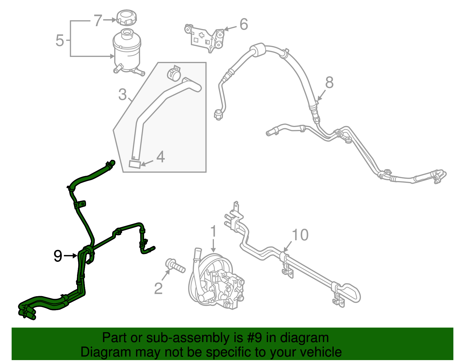 2015-2021 Kia Sedona | Return Hose | 57540-A9000 | Kia Auto Parts