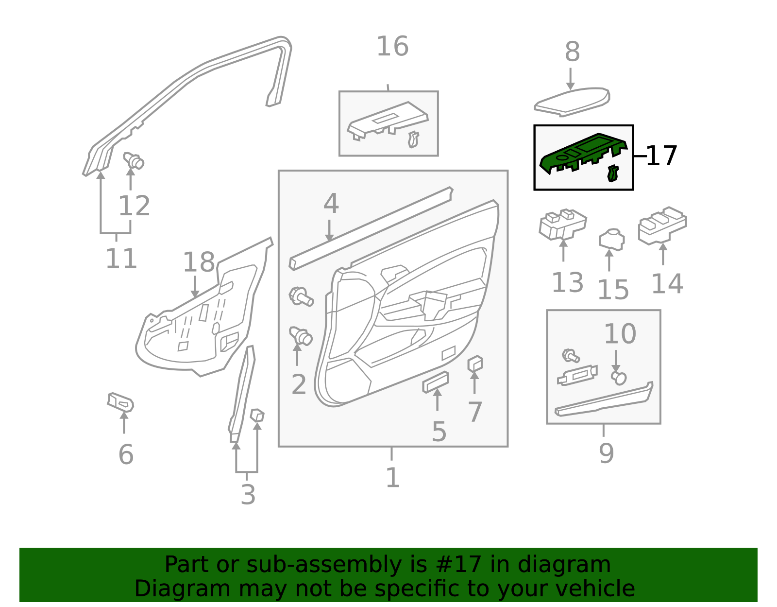2008-2015 Honda Switch Panel 83592-TA0-A01ZA | Cheaper Honda Parts
