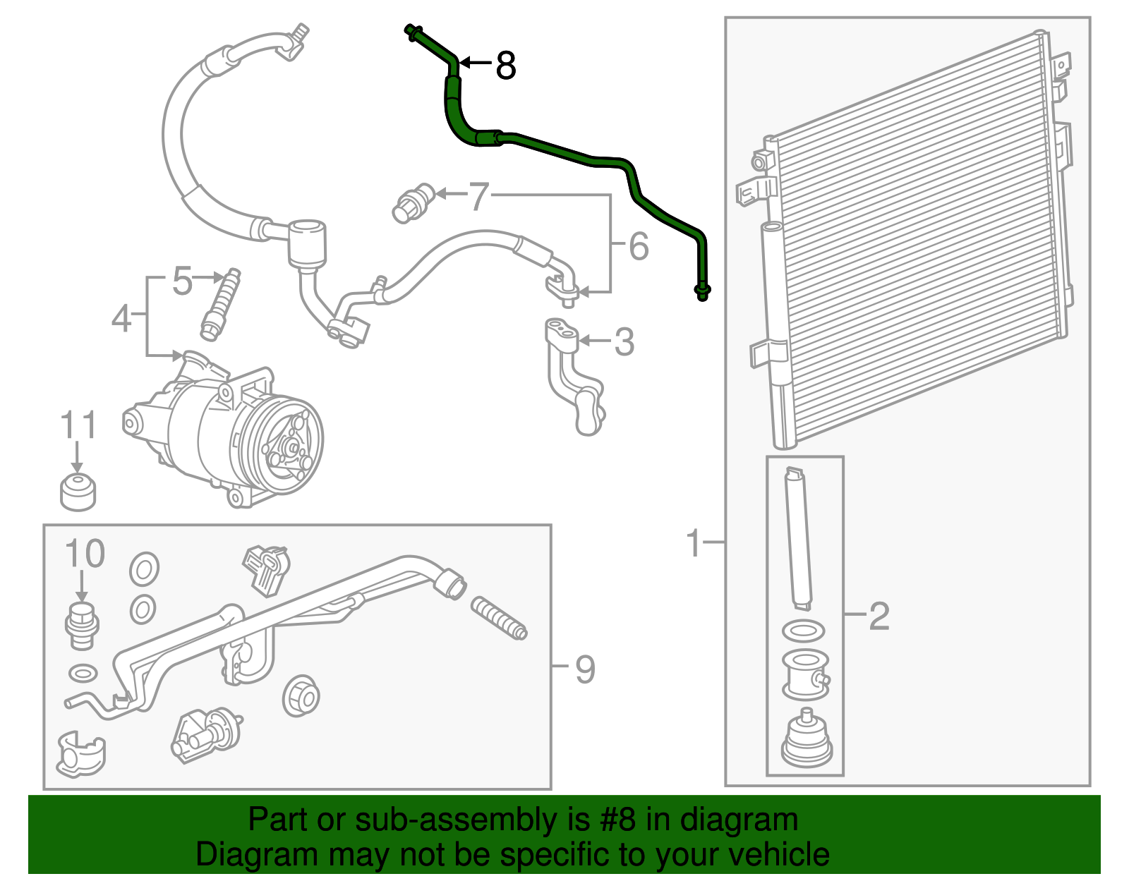 2017-2022 GM Air Conditioning Condenser Tube 84586759 | Capital Chevy Parts