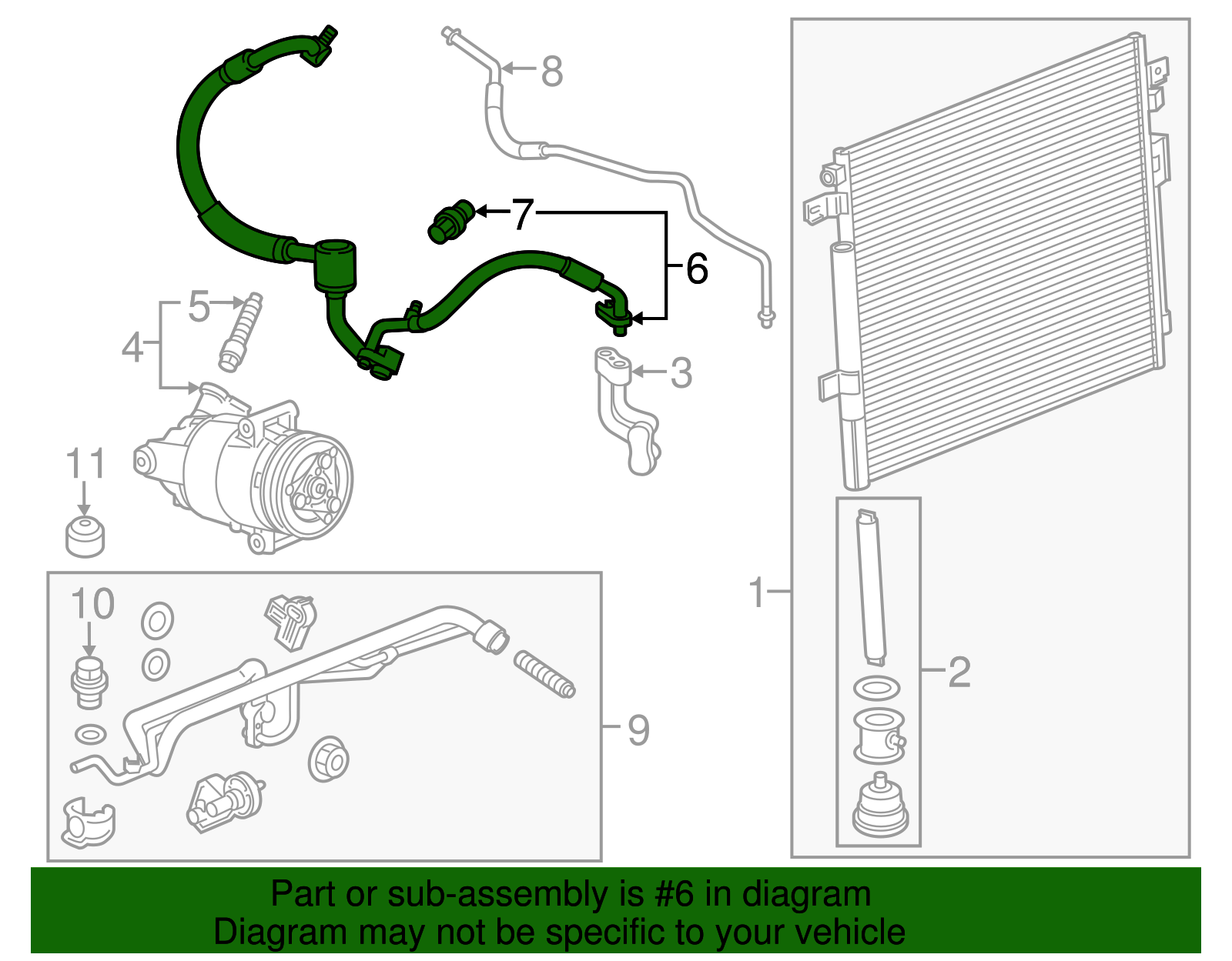 2021-2022 GM Air Conditioning Compressor Hose 84553818 | Capital Chevy ...