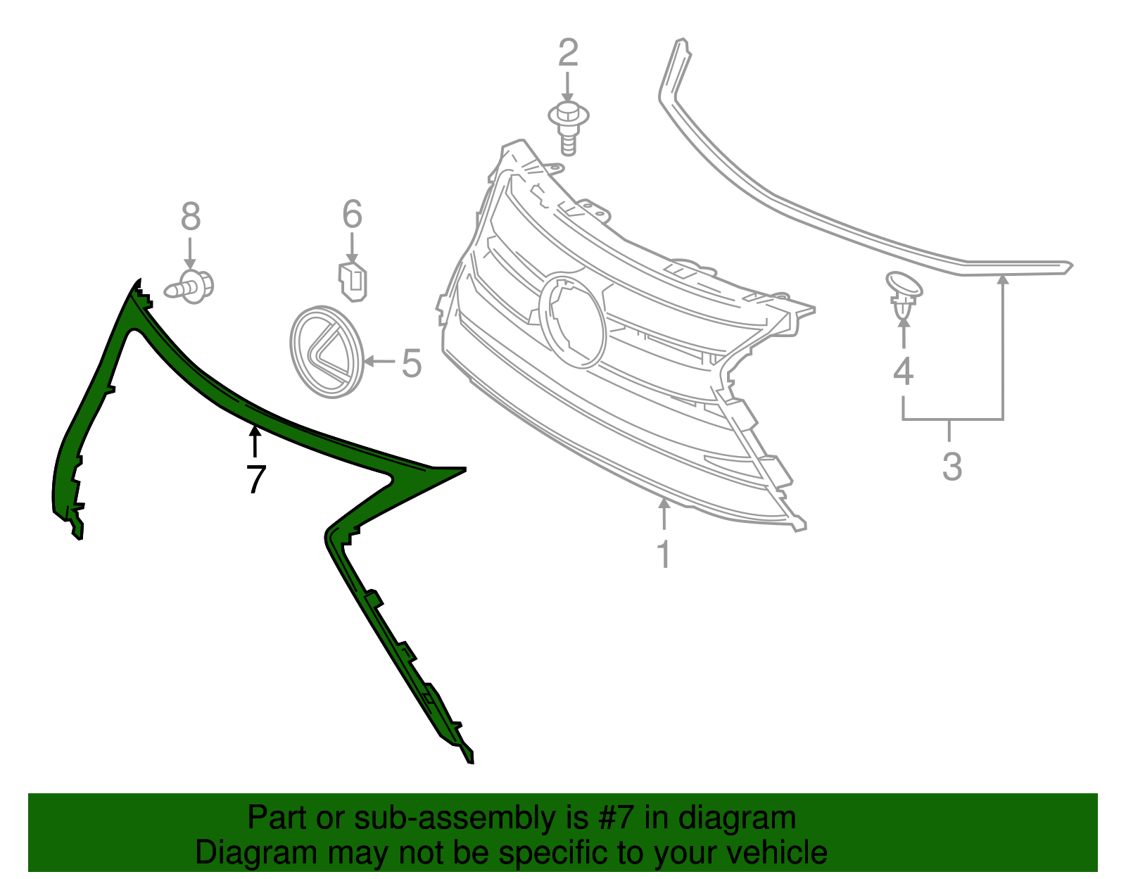 53121-78050 - Finish Molding 2015-2017 Lexus | Lexus of Stevens Creek Parts