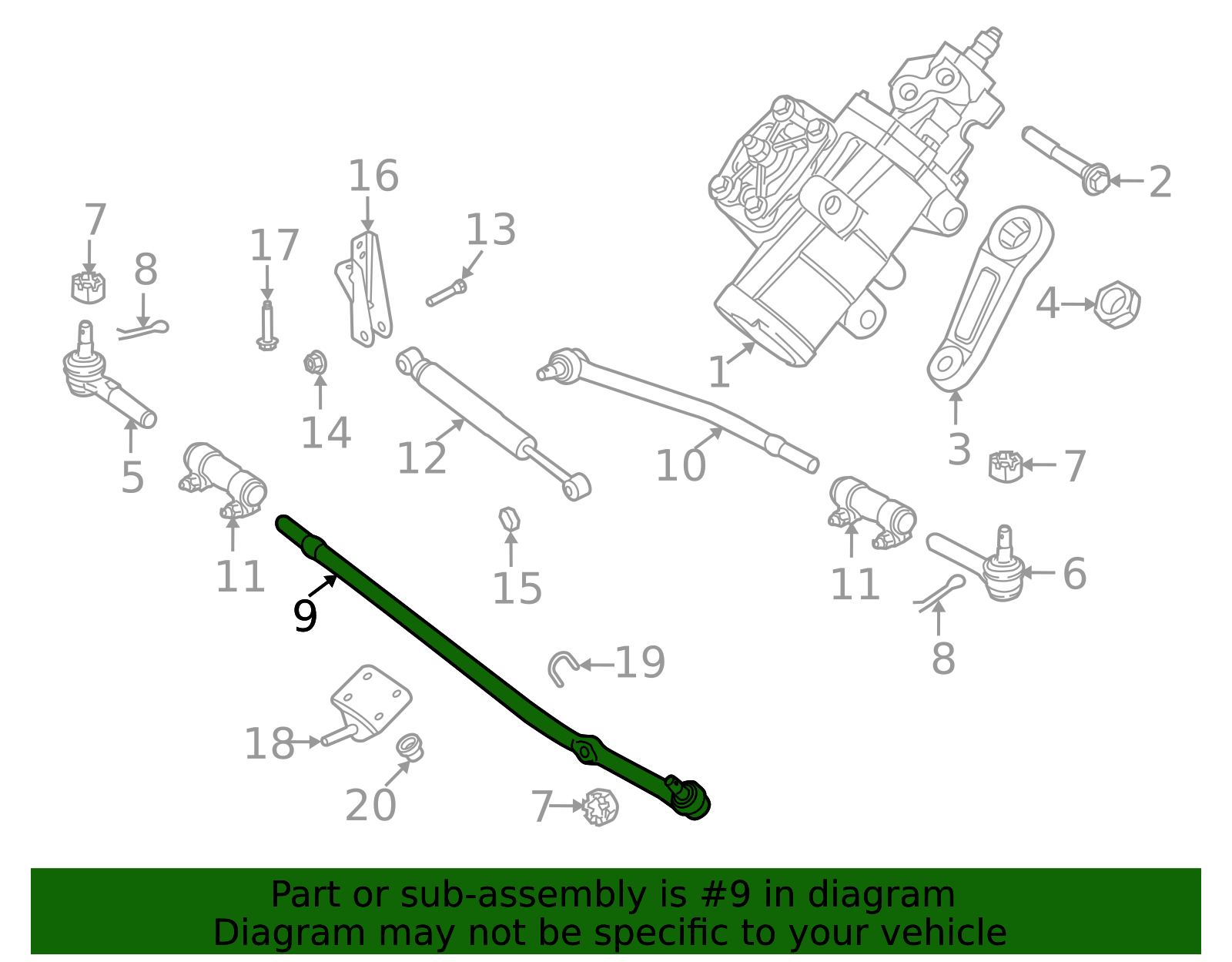 8C2Z-3304-C - High-Quality Steering Drag Link for 2008-2025 Ford ...