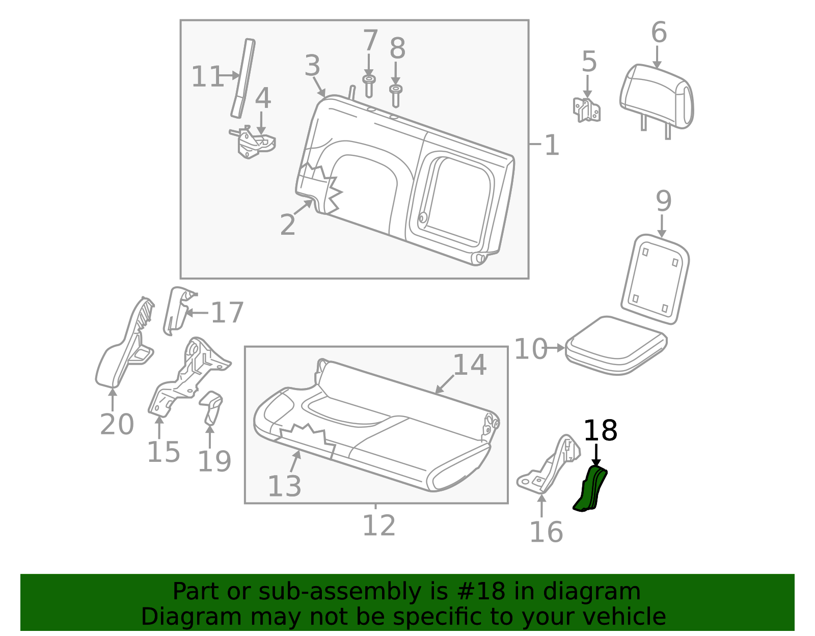 88405-EA501 - 2005-2021 Nissan Frontier - Recliner Inner Cover | Anicra ...