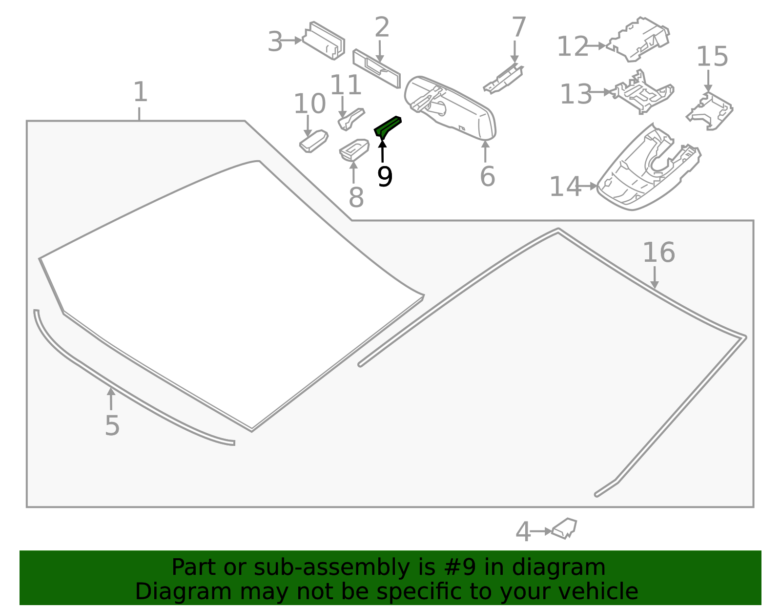 2013-2018 Toyota Avalon Rain Sensor Cover 89943-42010 | Toyota Parts Center