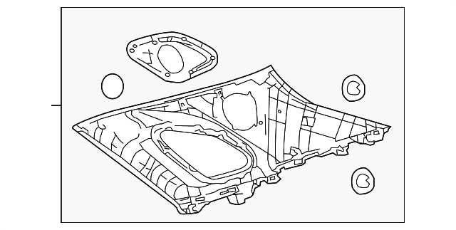 62470-0E170-A0 - Upper Quarter Trim - 2016-2021 Lexus | My L Parts