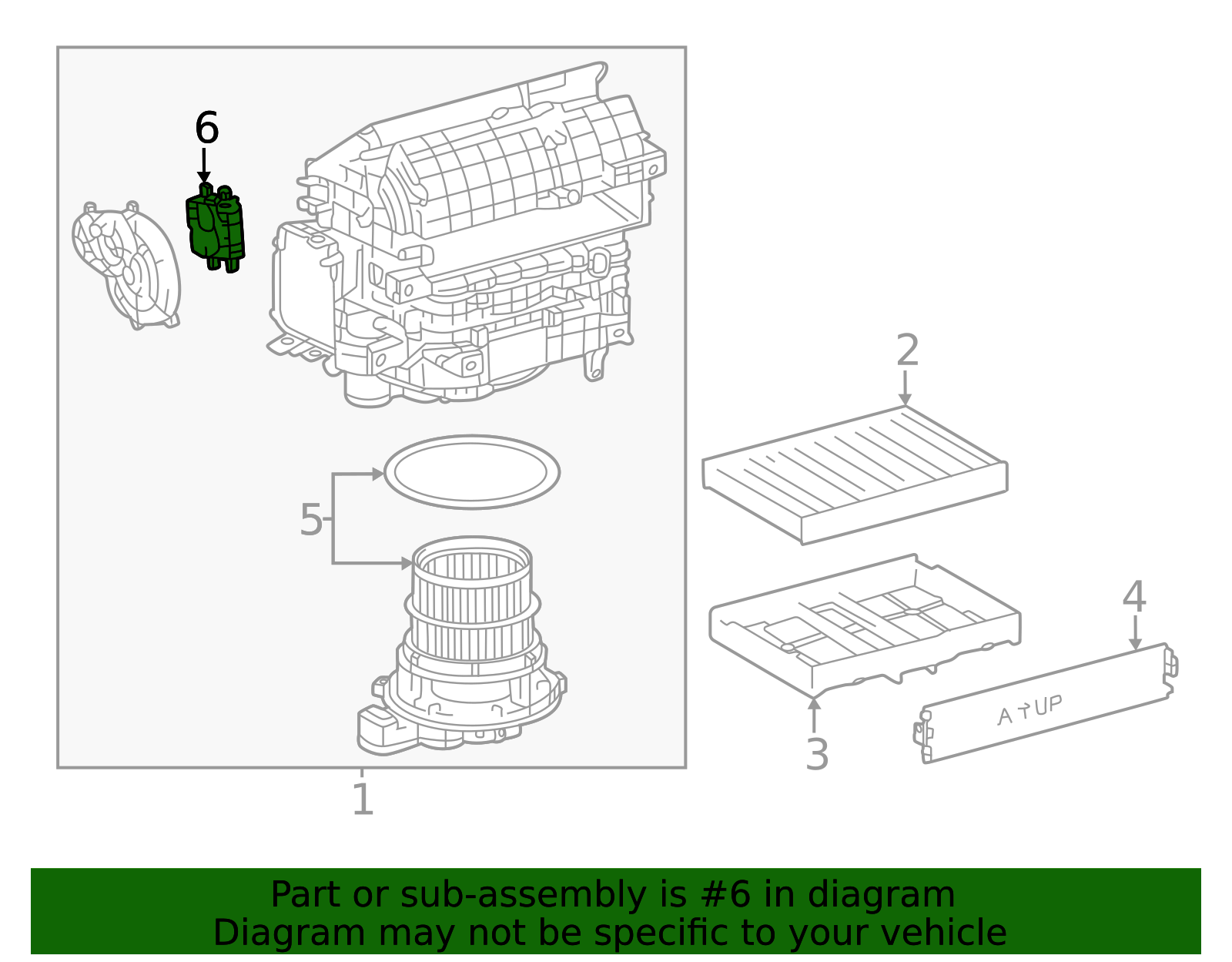 87106-0C160 - HVAC Air Adjustment Control Motor 2022-2025 Toyota ...