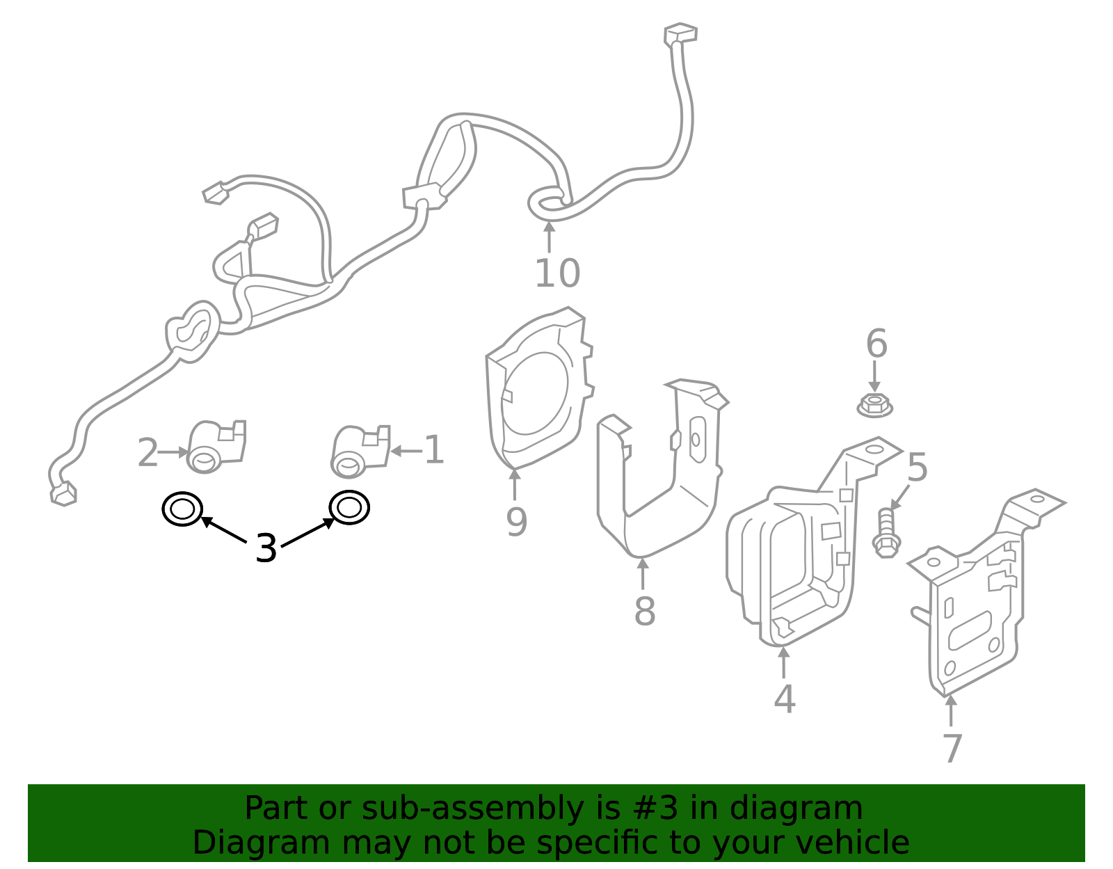 2014-2025 Porsche Auto Park Sensor Seal 5Q0-919-133-9B9 | Parts