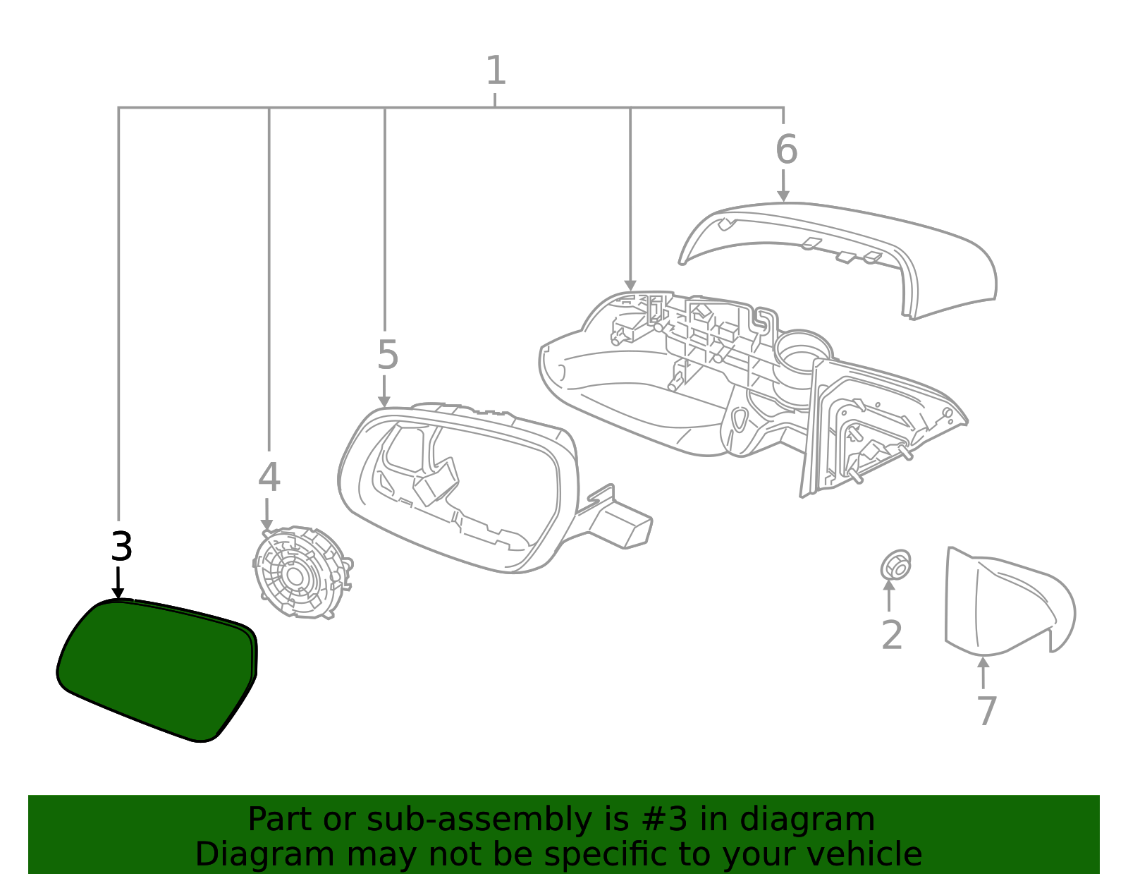 Hyundai - 87621-K2340 - Mirror Glass - 2020-2025 Hyundai Venue | OEM ...