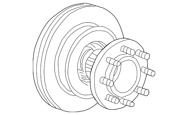 BRRC-88 - Motorcraft™ Disc Brake Rotor And Hub Assembly 2003-2004 Ford ...