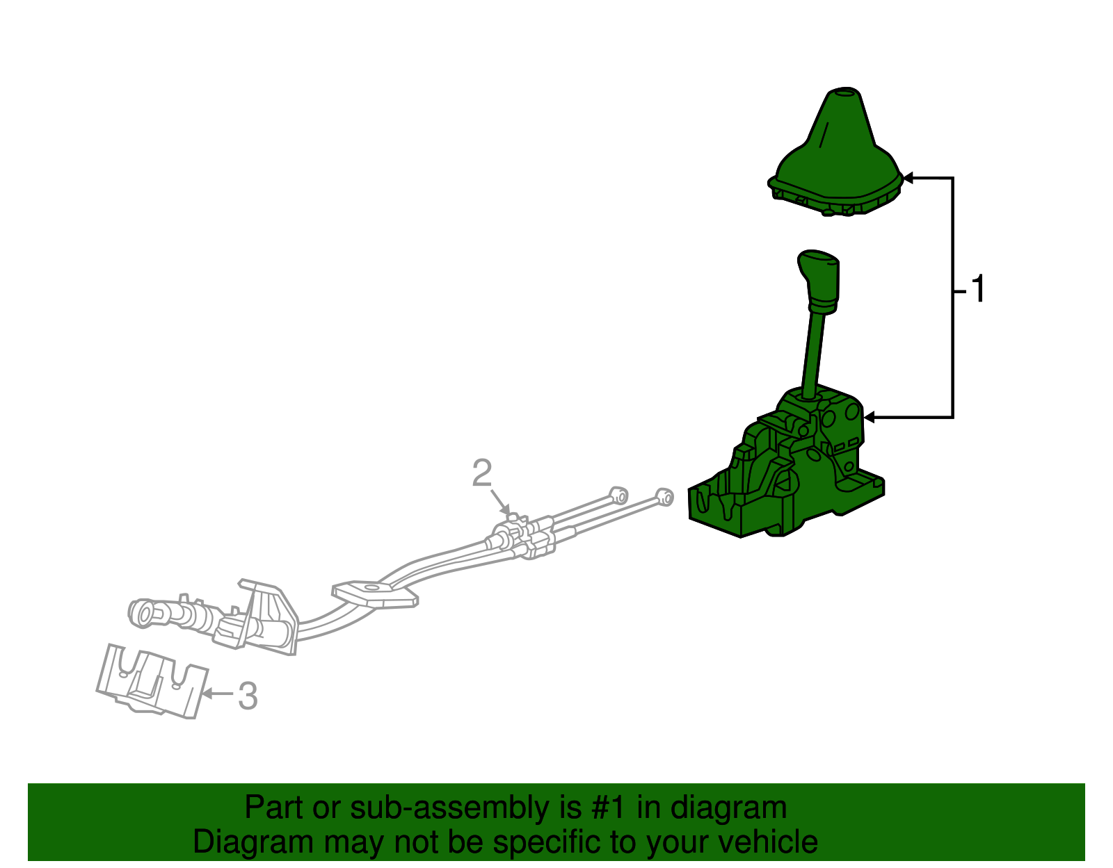 2016-2022 Chevrolet Spark Gear Shift Assembly 25200592 | Courtesy Parts