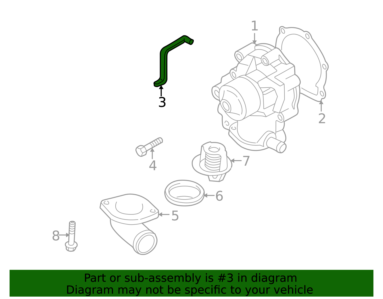 21116AA010 - Water Pump Seal 1990-2021 Subaru | Subaru Factory Parts Online