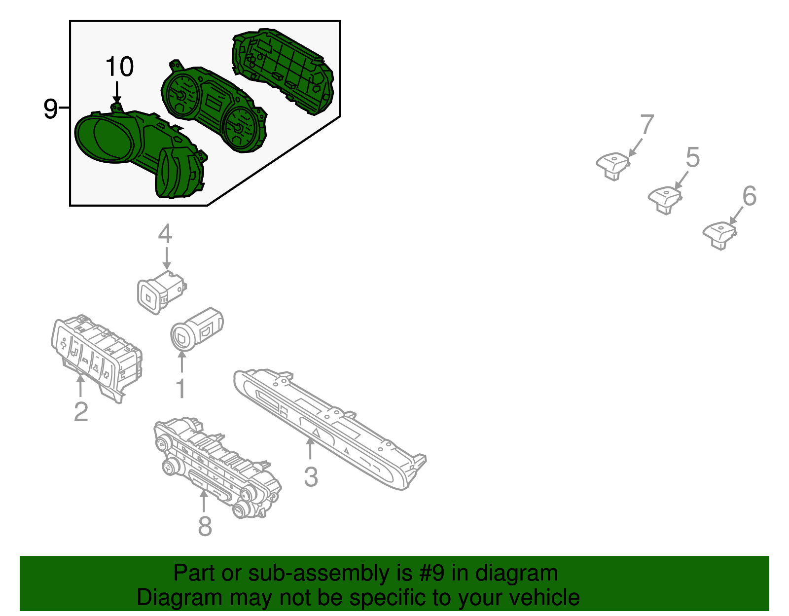 94017-A9051 - Instrument Cluster 2015-2016 Kia Sedona | Kia.Parts Store