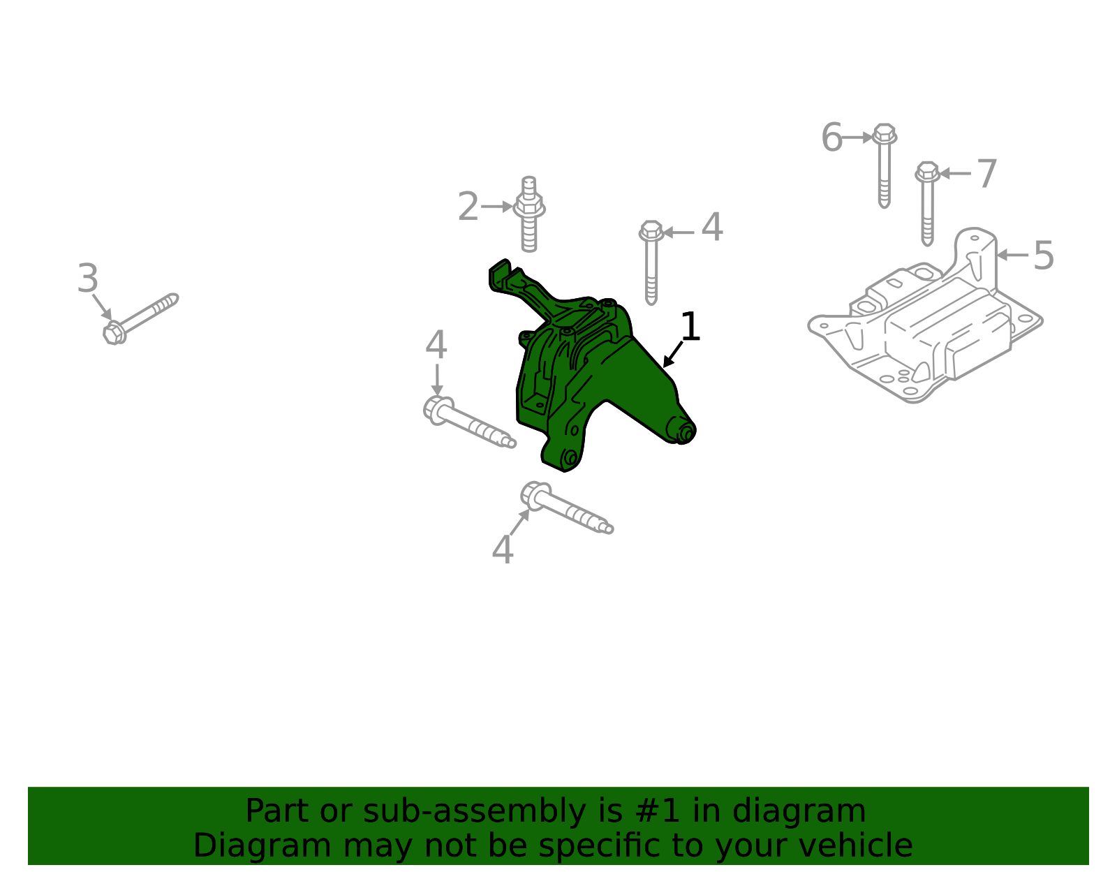 8V0-199-262-B - Motor Mount 2017-2020 Audi | Audi OEM Parts