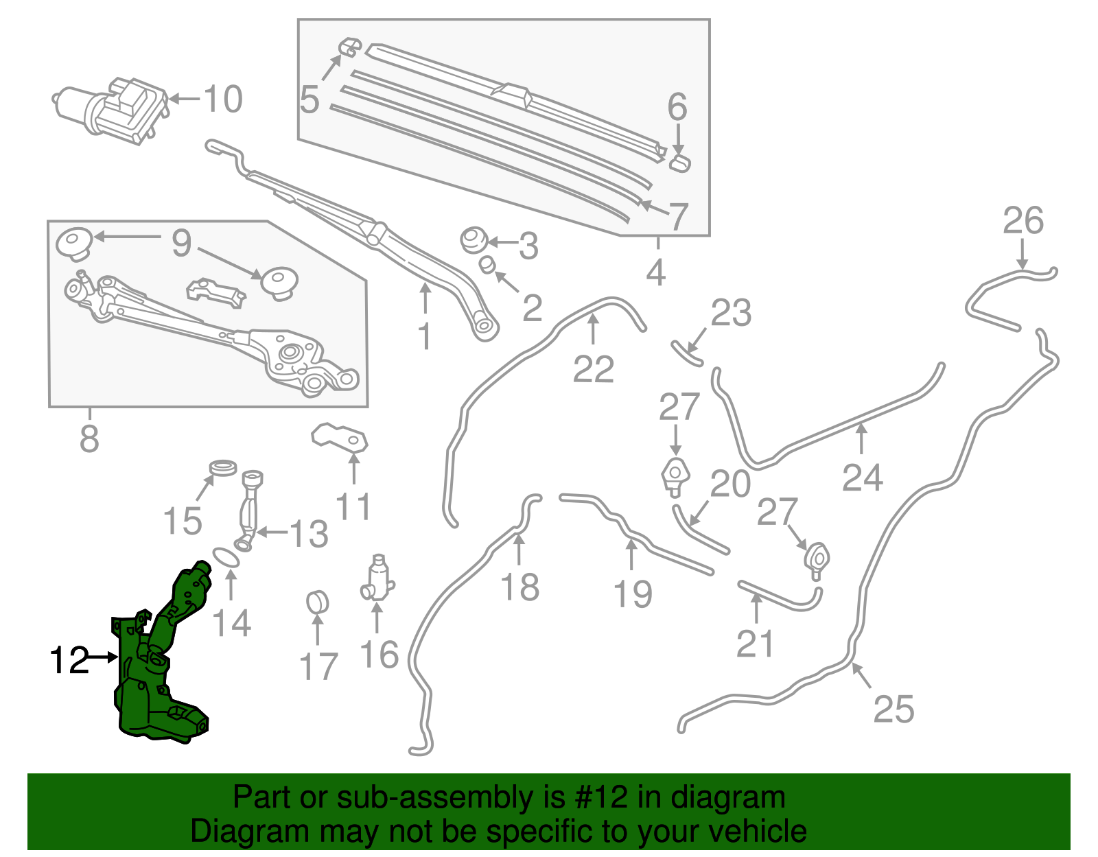 76841-TLA-A01 - 2017-2022 Honda CR-V - Tank Washer (2.5L) | Genuine ...