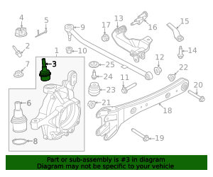 Genuine OEM Ford Part - Upper Ball Joint PC3Z-3049-A | Genuine OEM Ford ...