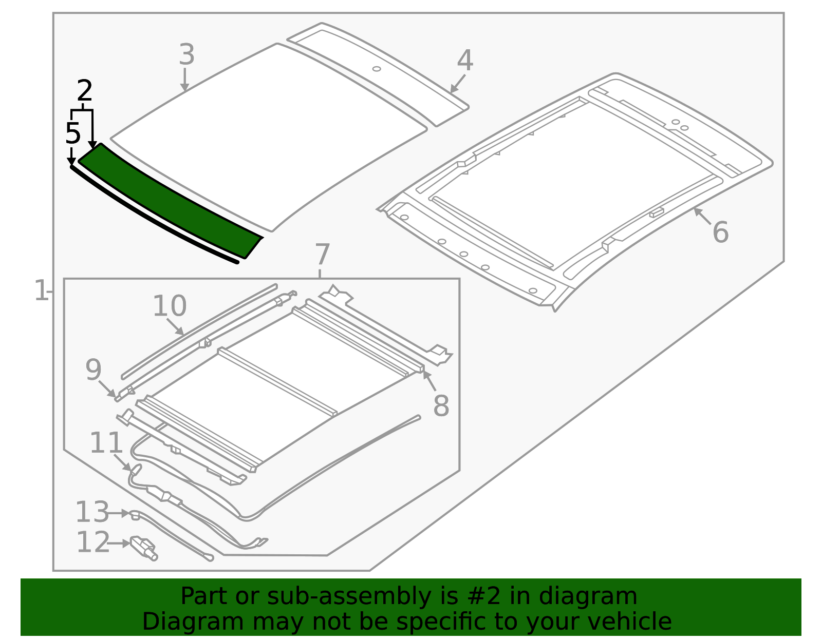2025 Hyundai Ioniq 5 Sunroof Glass 81620-PI000 | QuirkParts