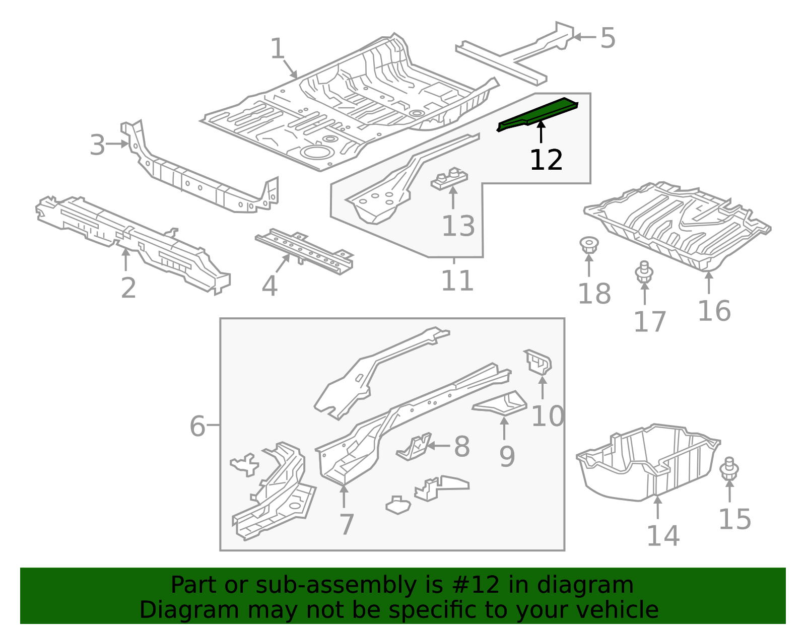 65542-TLA-305ZZ - Stiffener B R Rear Frame (Upper) - 2017-2020 Honda CR ...
