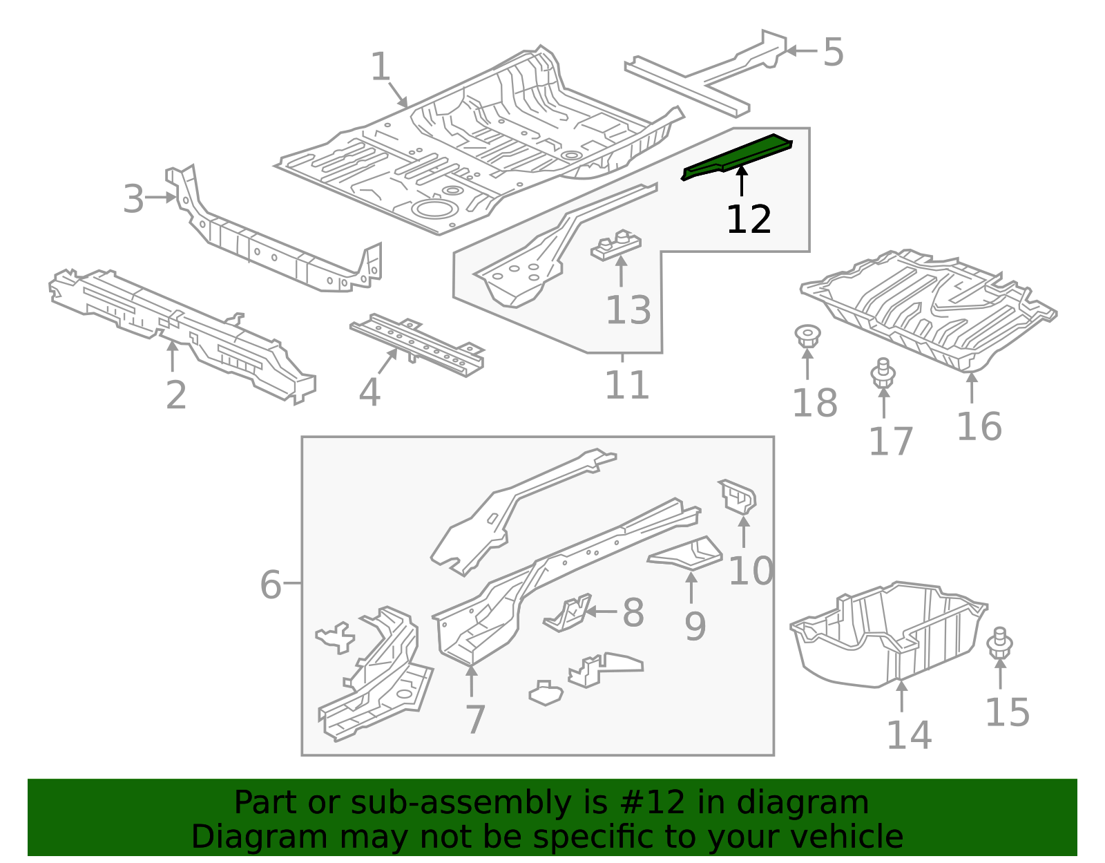 65542-TLA-305ZZ - Stiffener B R Rear Frame (Upper) - 2017-2020 Honda CR ...