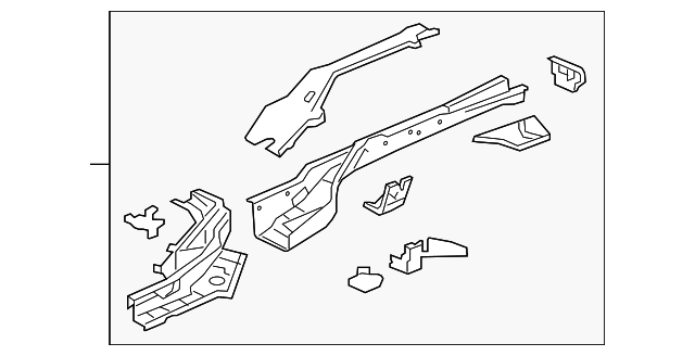 65660-TLA-325ZZ - Rear Rail Assembly 2017-2019 Honda CR-V | Honda Parts ...