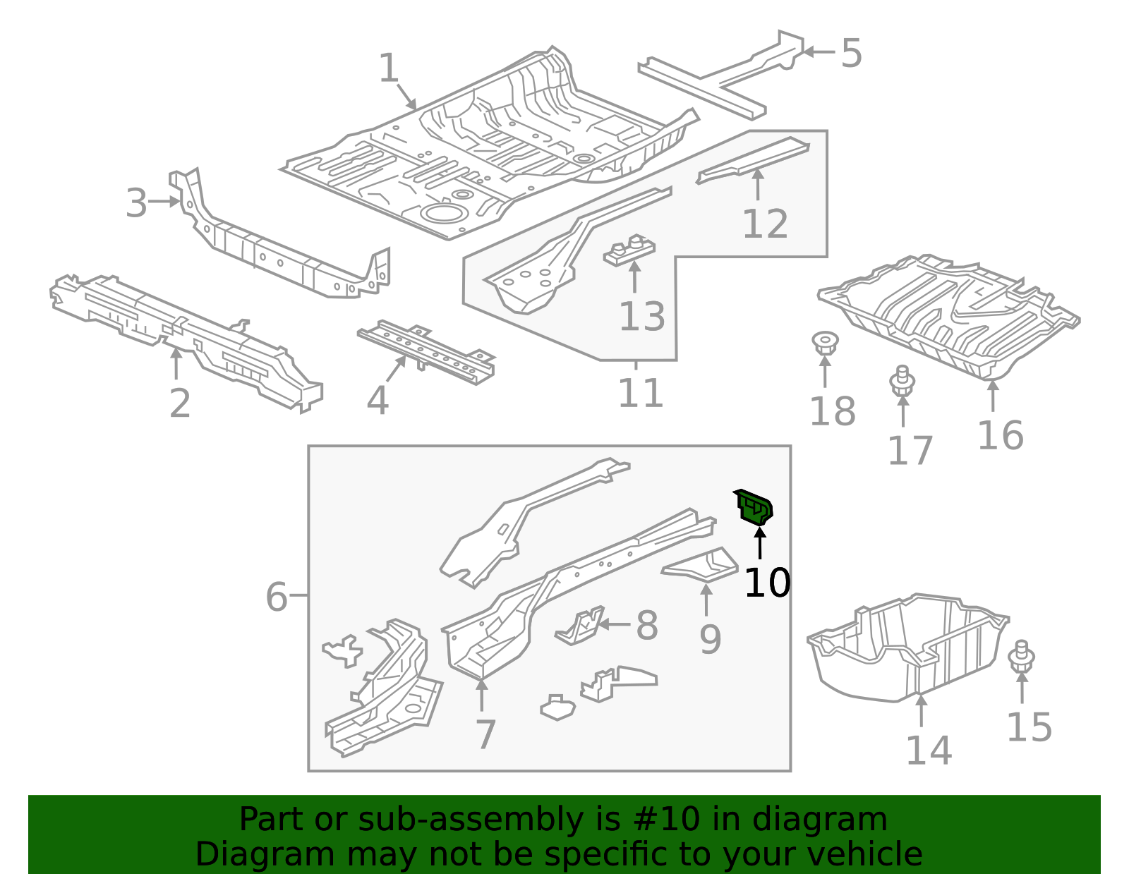 04656-TLA-A00ZZ - 2017-2025 Honda CR-V - Flange Set R Rear Frame ...