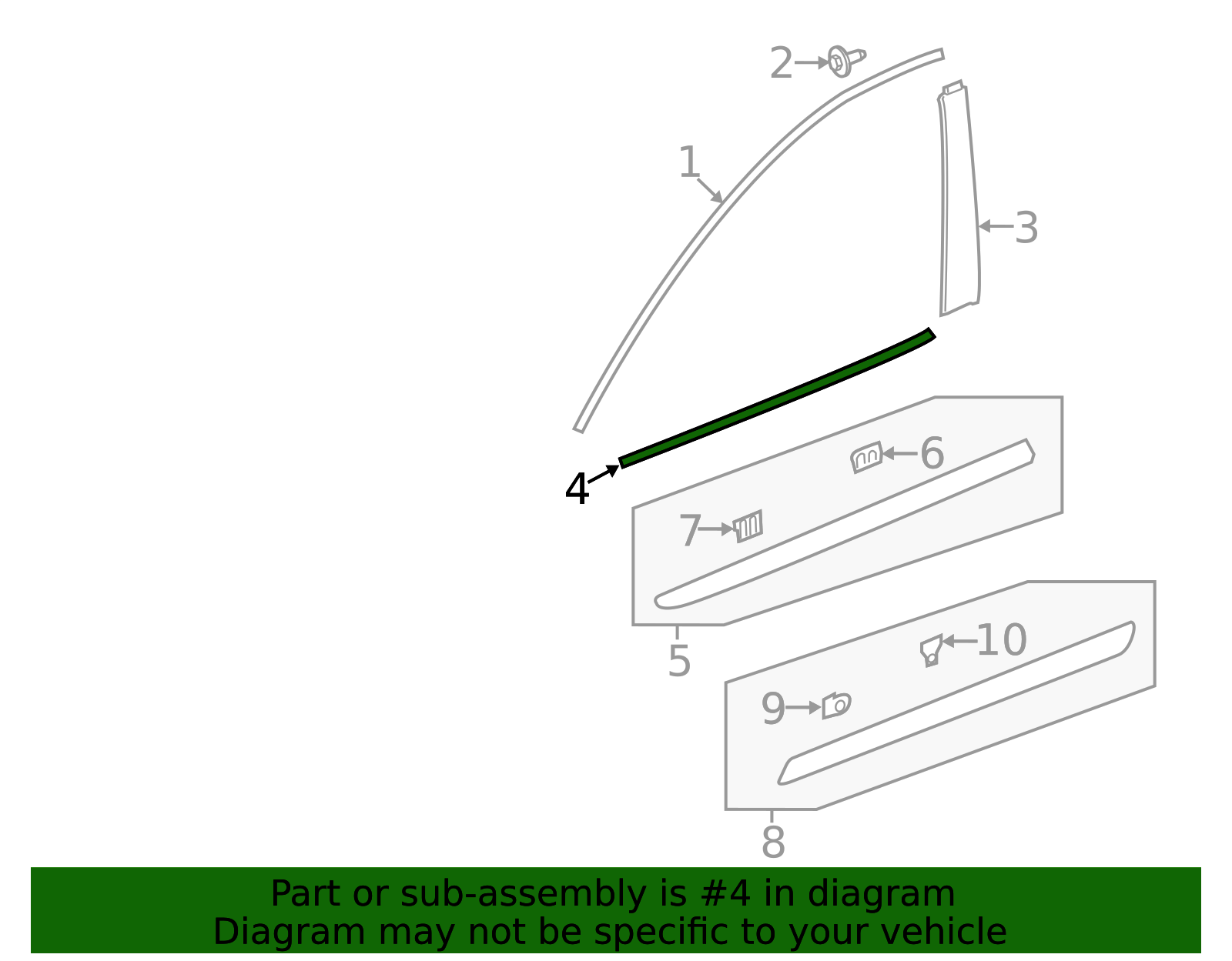 72450-TJB-A02 - High-Quality Belt Molding for 2019-2025 Acura RDX ...