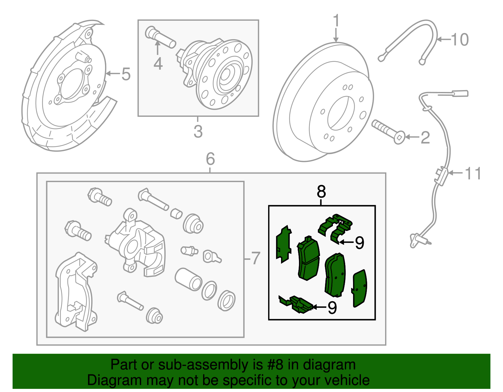 58302-1RA30 - Brake Pads Rear 2012-2017 Kia Rio | Kia.Parts Store