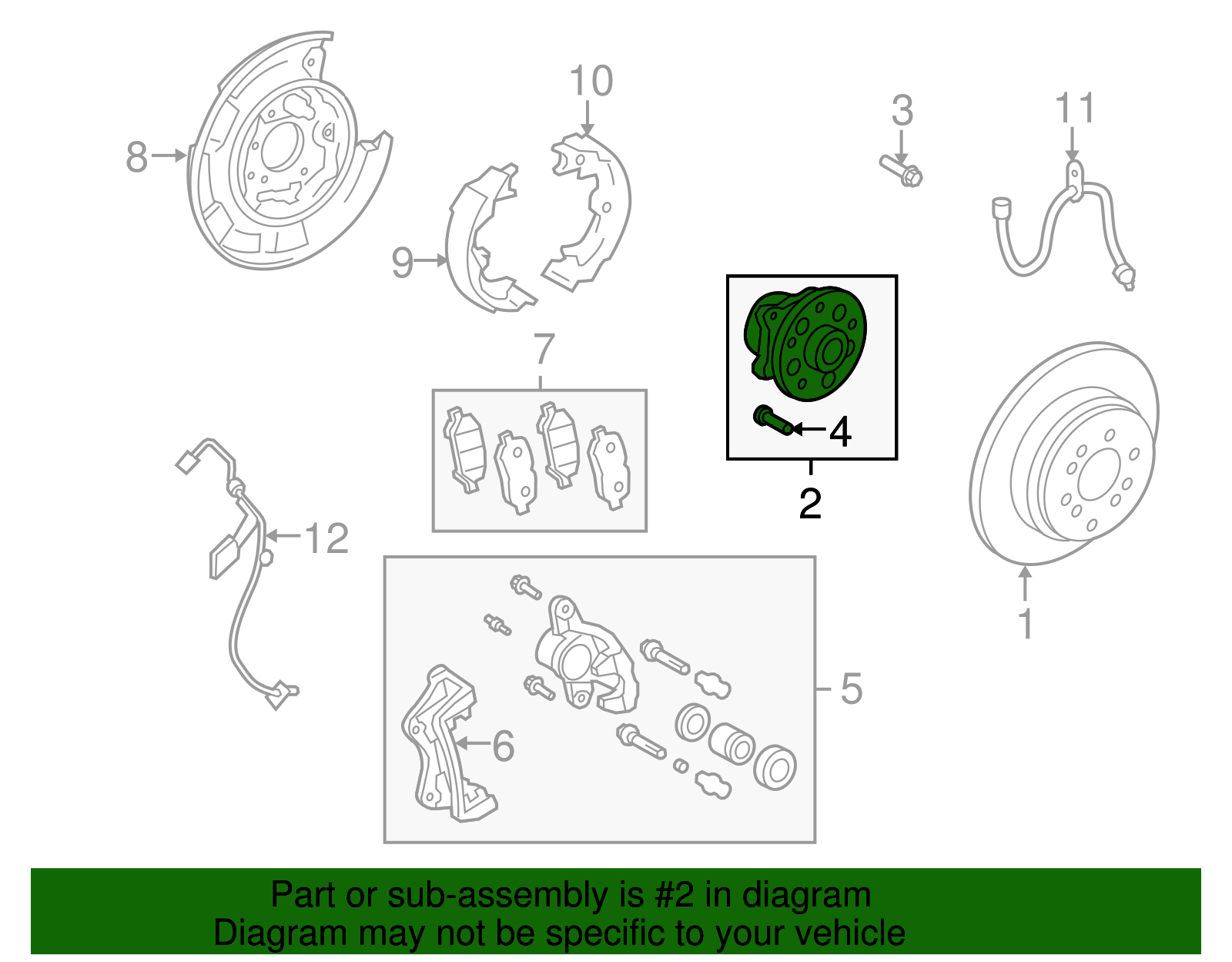 Genuine Toyota Hub & Bearing Assembly part# 42410-0E050 for 2004-2015 ...