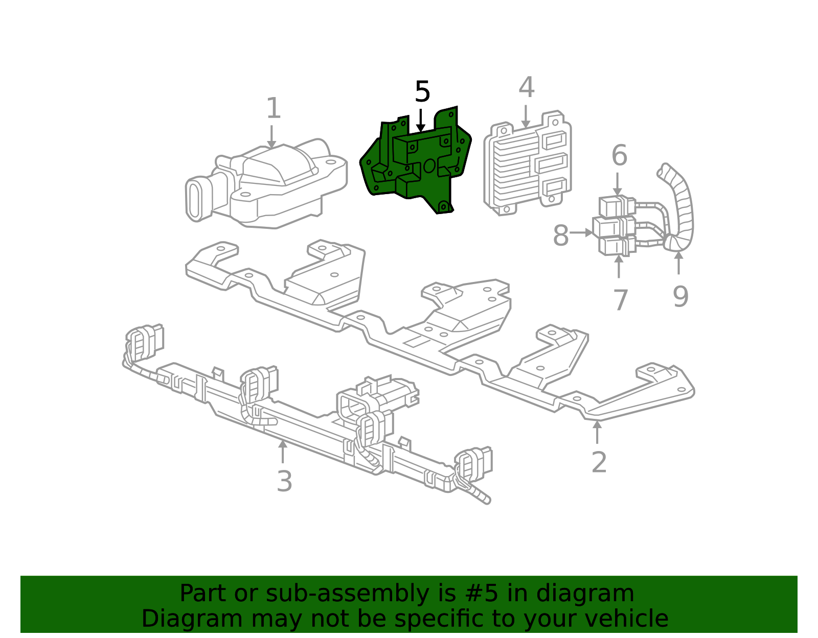 10307440 - Engine Control Module Bracket - 2004-2009 GM | World Parts ...