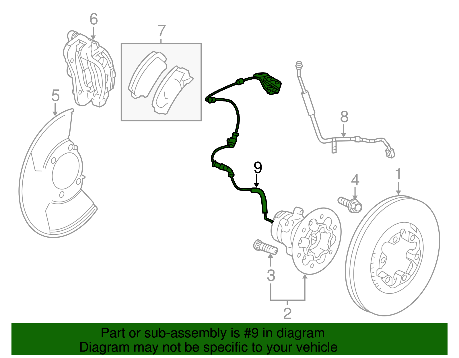 2004-2009 GM Front Driver Side Wheel Speed Sensor 19368665 | Capital ...