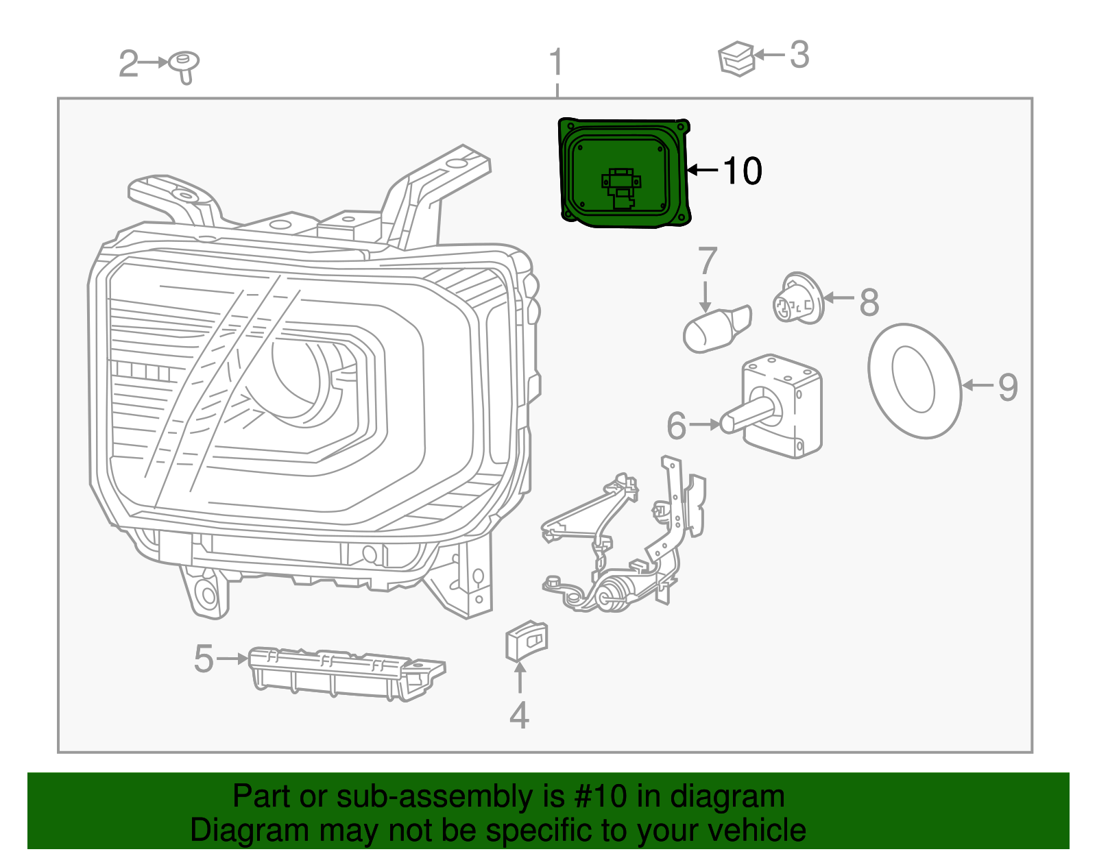 23219989 - Head Lamp Control Module 2016-2019 GMC | Gateway Buick GMC Parts