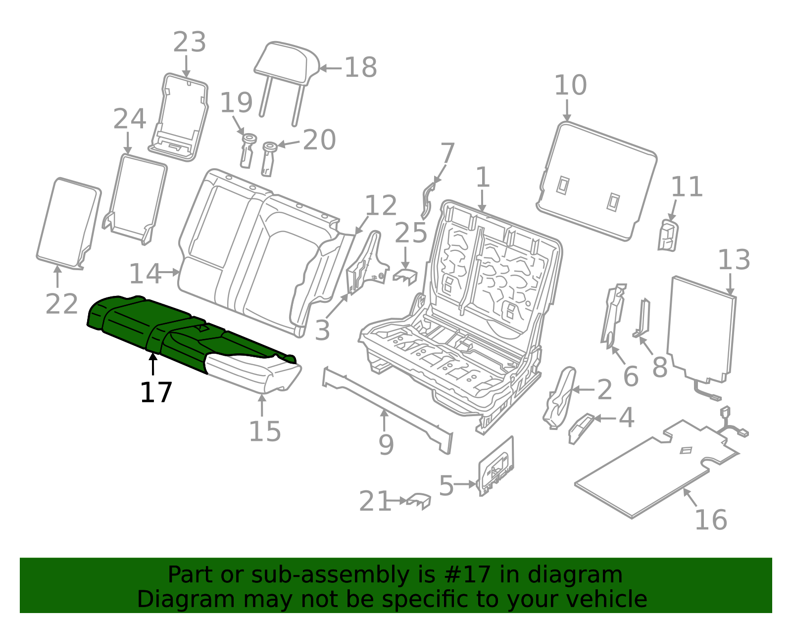 3CN-881-405-AC-AEG - Cushion Cover 2024-2025 Volkswagen Atlas Cross ...
