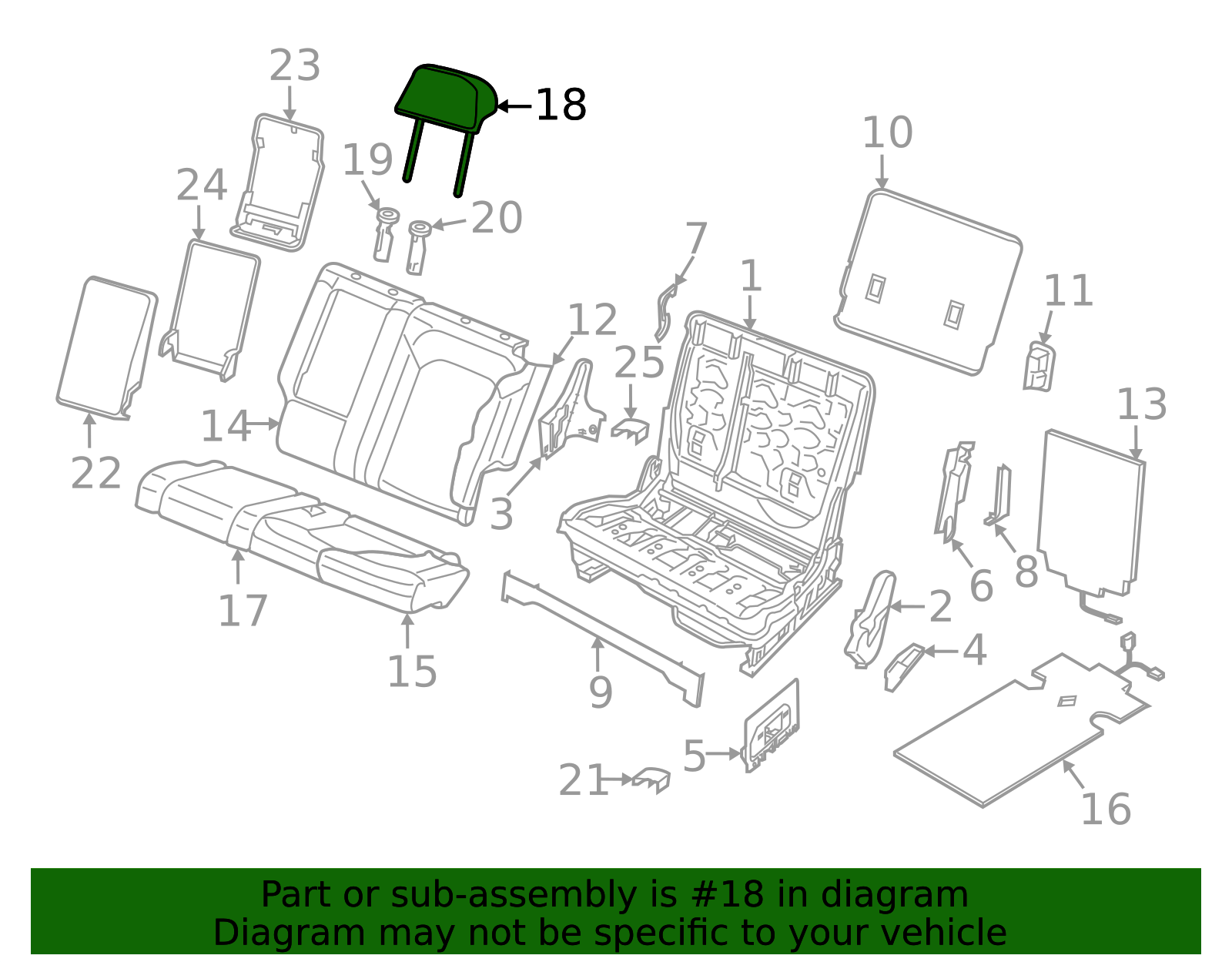 3CN-885-901-G-VJE - High-Quality Headrest for 2024-2025 Volkswagen Atlas Cross Sport ...