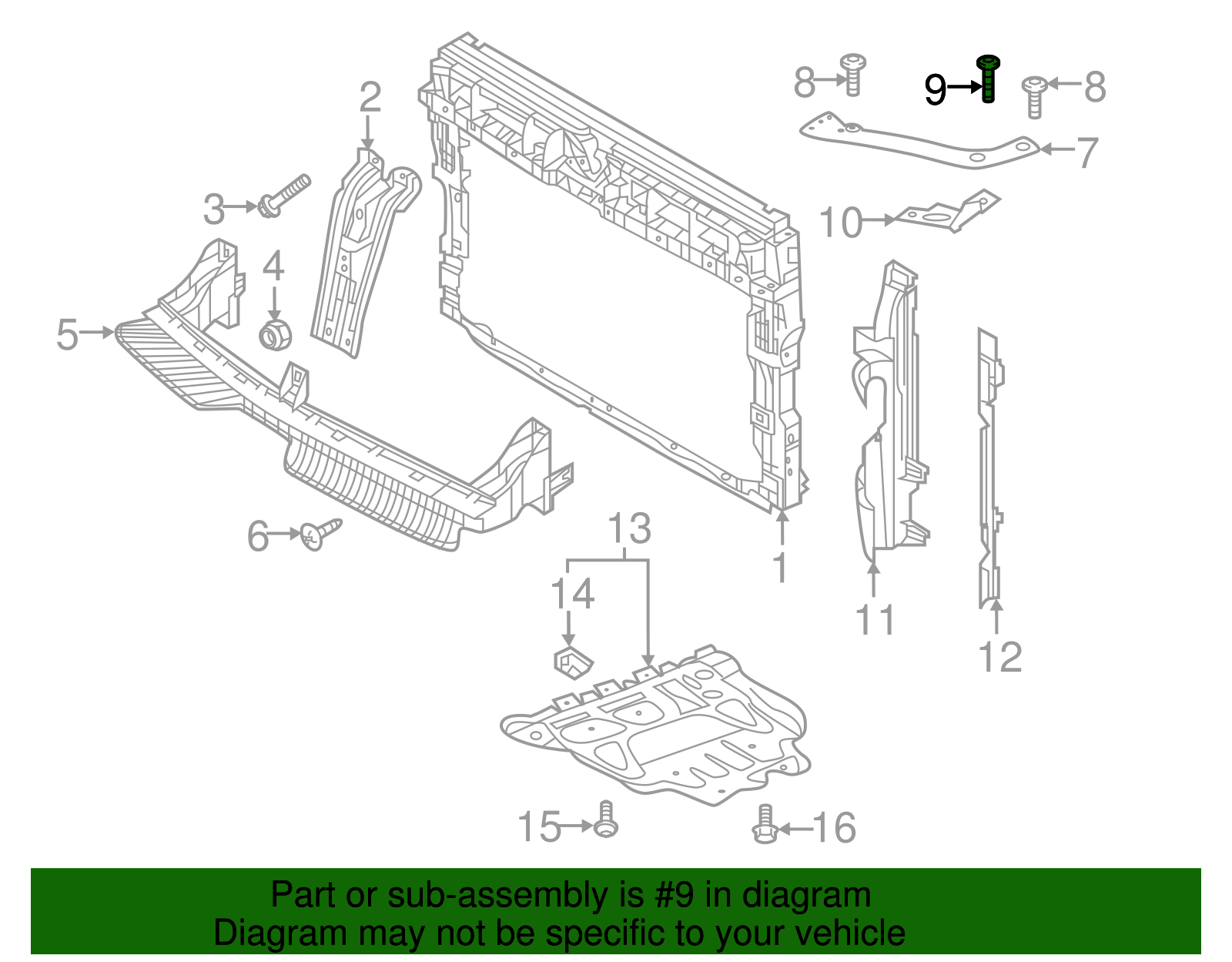 WHT-007-527 - Headlamp Assembly Bolt 2015-2025 Volkswagen | Wolfsburg ...