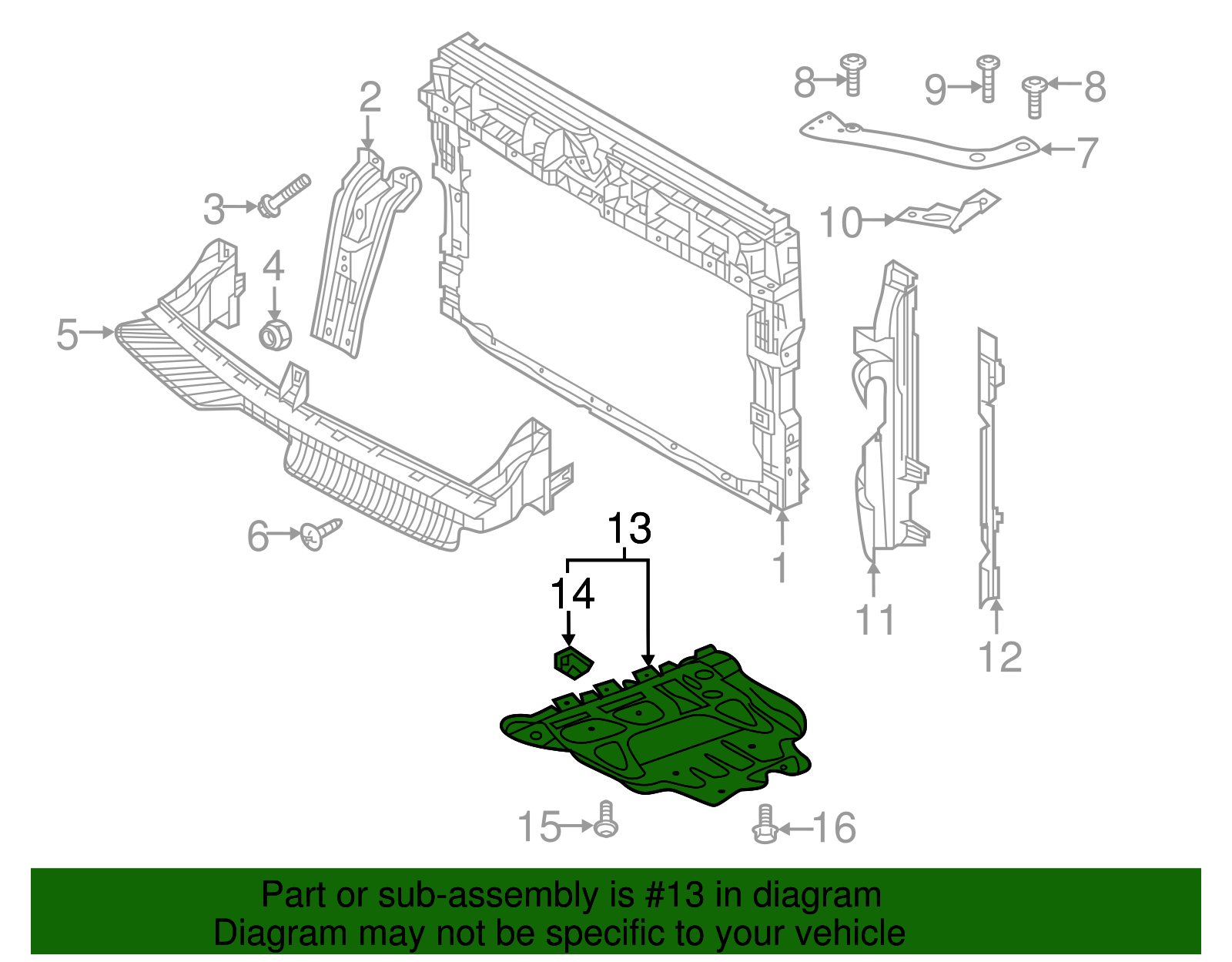 2018-2024 Volkswagen Tiguan Splash Shield 5QF-825-235-C | OEM Parts Online