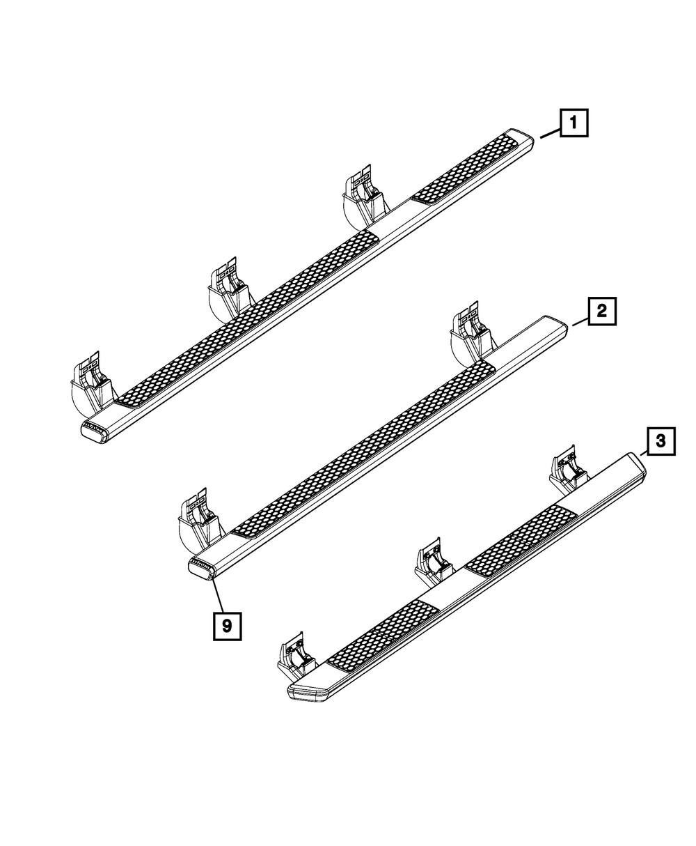 68156430AD - Tubular Side Step Kit, Right 2013-2019 Ram | Mopar ...