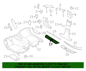 2010-2017 BMW Front Sill Plate 51-47-7-193-470 | BMW Parts Warehouse